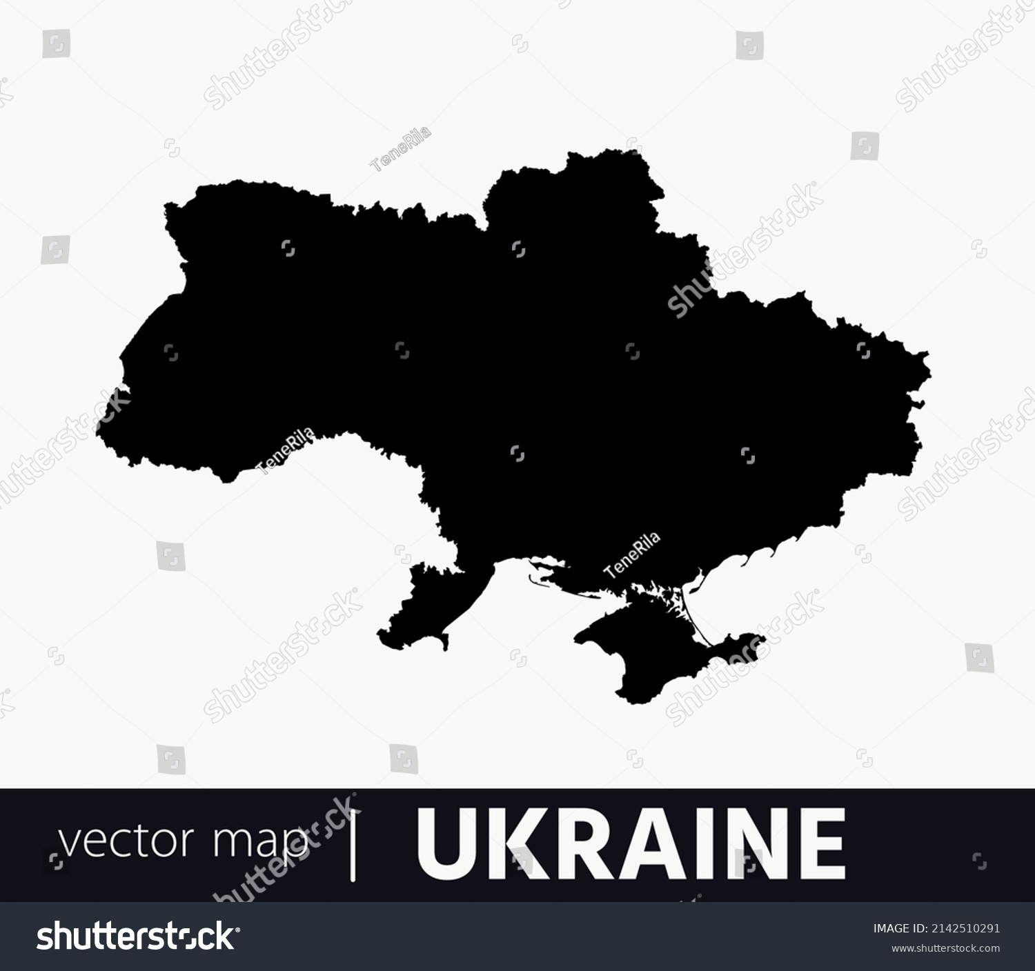High Detailed Vector Map Ukraine Stock Vector (Royalty Free) 2142510291 ...