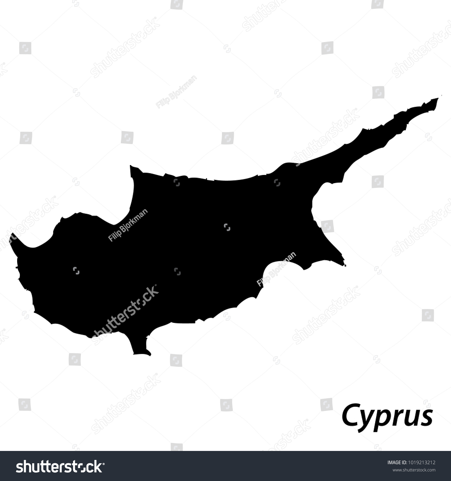 High Detailed Vector Map Contour Cyprus: vector de stock (libre de ...
