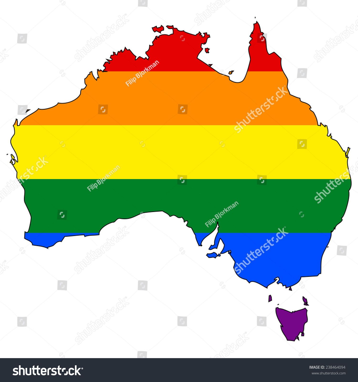 High Detailed Vector Map Pride Flag: vector de stock (libre de regalías ...