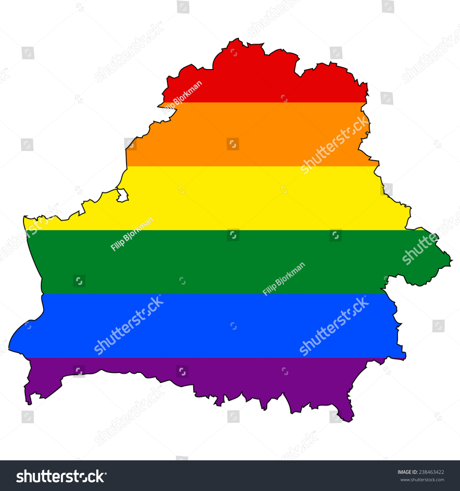 Vektor Stok High Detailed Vector Map Pride Flag (Tanpa Royalti ...