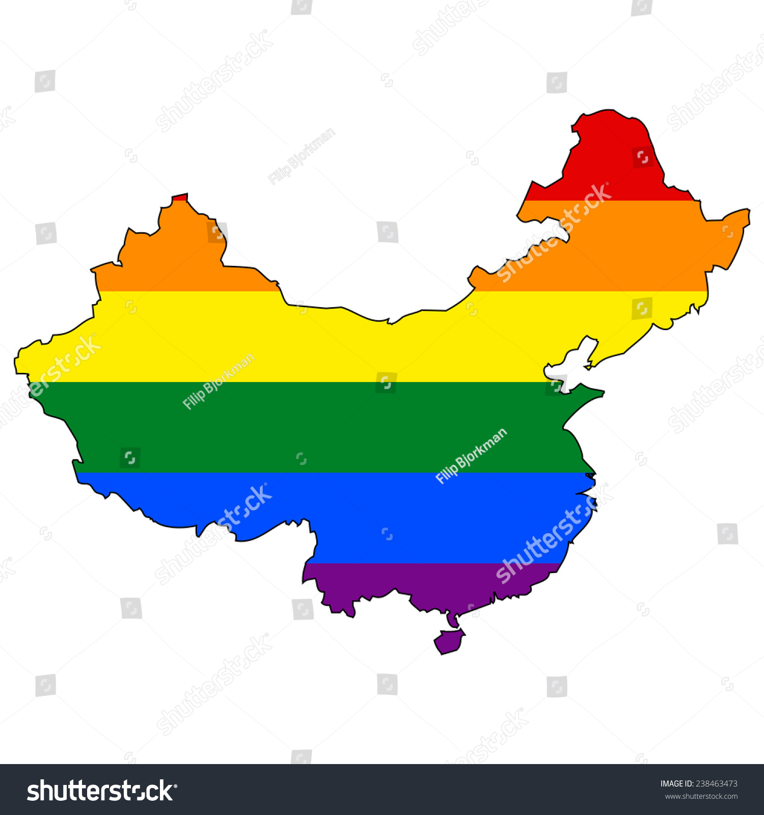 High Detailed Vector Map Pride Flag 库存矢量图（免版税）238463473 | Shutterstock