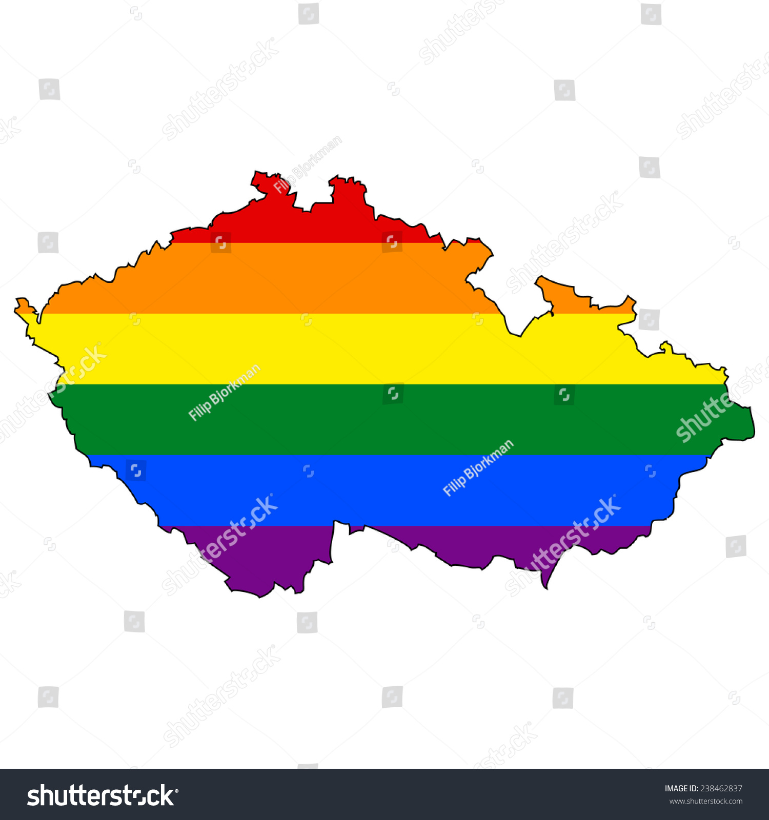 High Detailed Vector Map Pride Flag Stock Vector (Royalty Free) 238462837