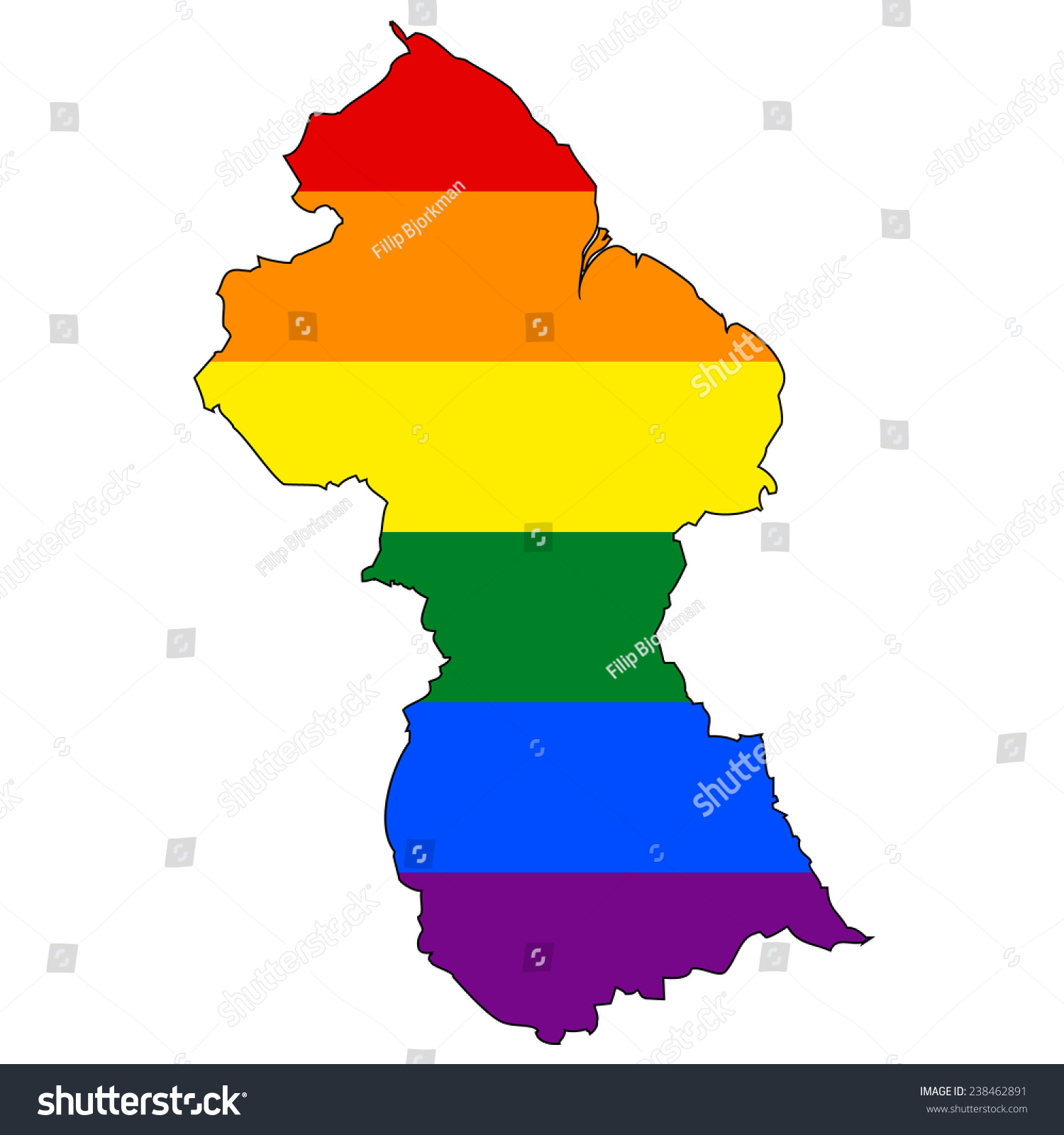 High Detailed Vector Map Pride Flag 스톡 벡터(로열티 프리) 238462891 | Shutterstock
