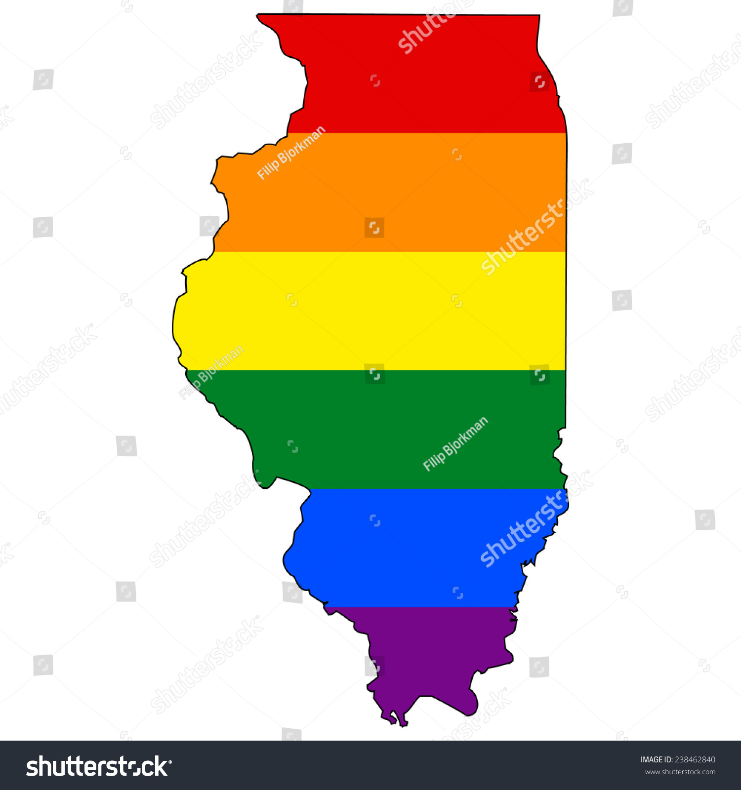 High Detailed Vector Map Pride Flag: vector de stock (libre de regalías ...