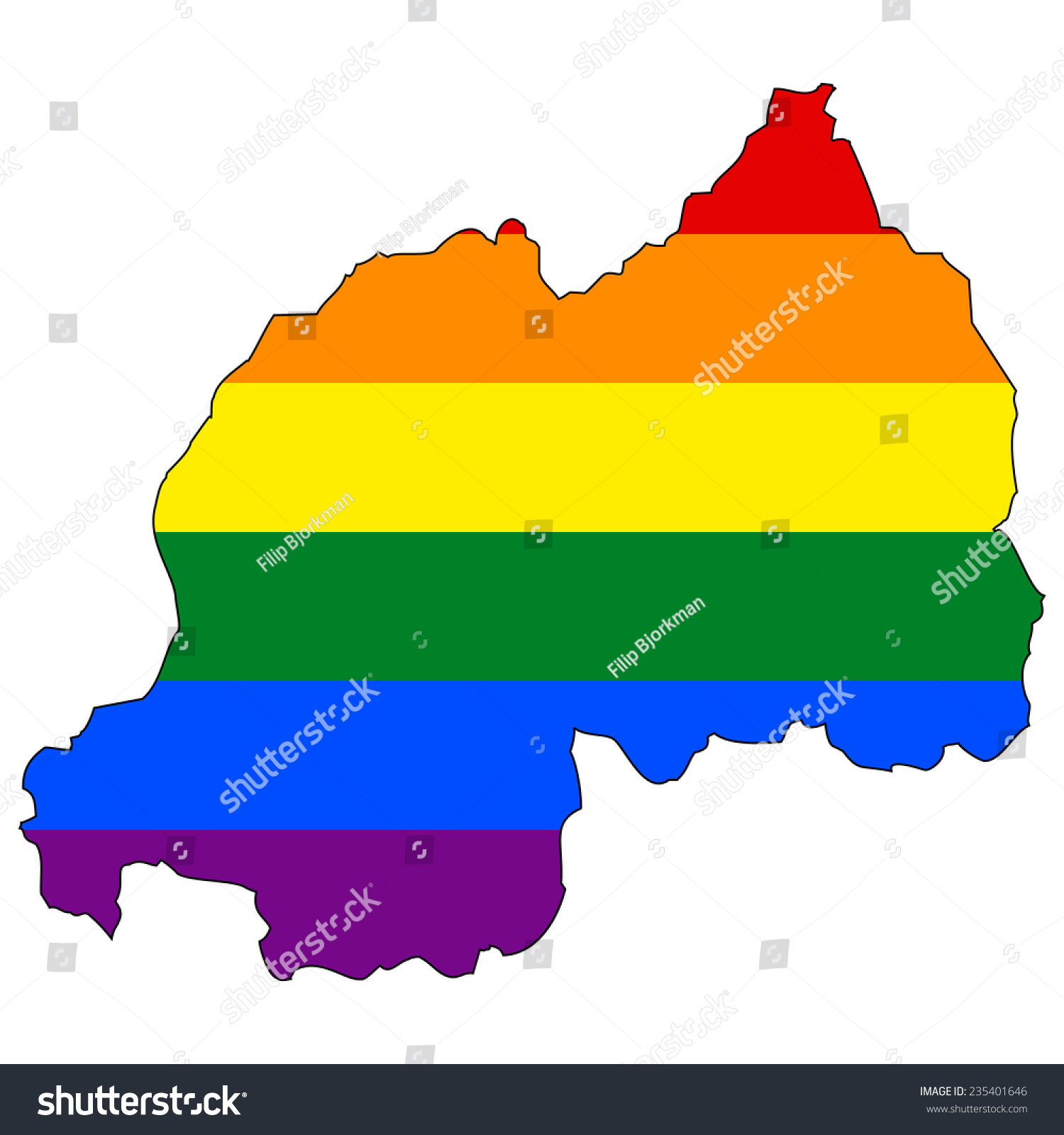 High Detailed Vector Map Pride Flag : image vectorielle de stock (libre ...