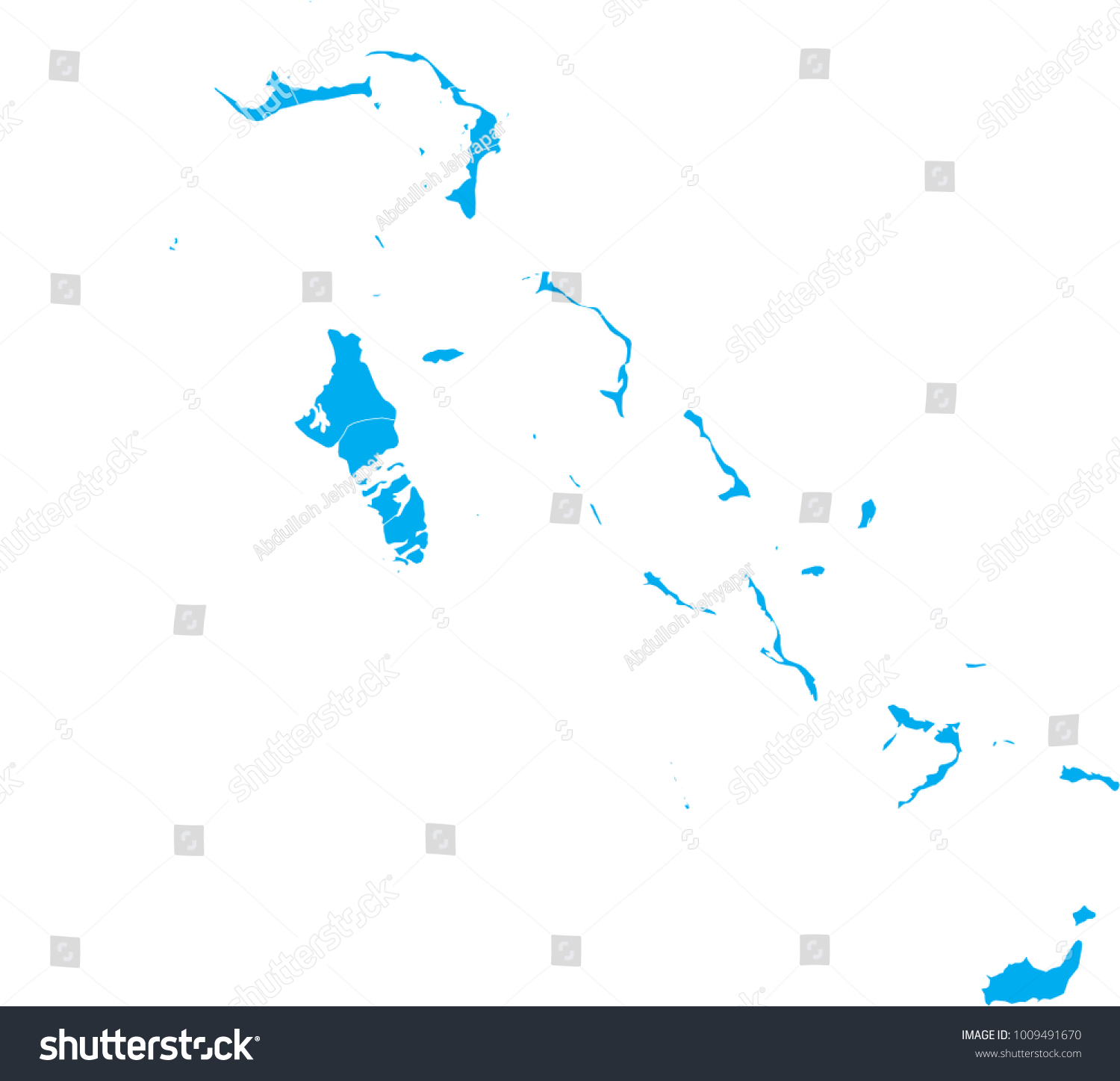 High Detailed White Vector Map Bahamas: เวกเตอร์สต็อก (ปลอดค่าลิขสิทธิ์ ...