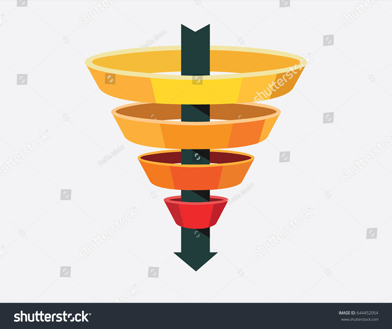 High Energy Conversion Funnel Stock Vector (Royalty Free) 644452054 ...