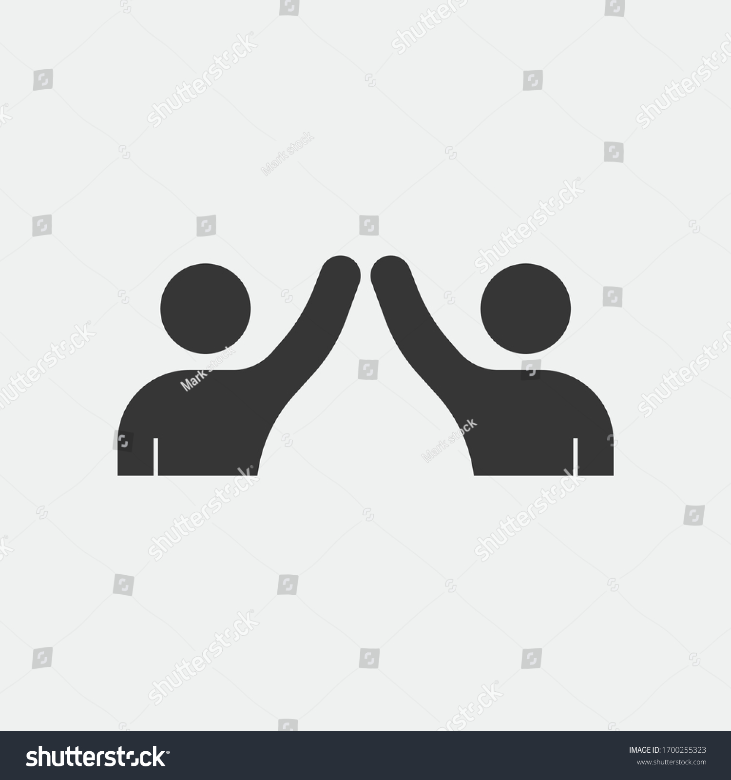 High Five Greeting Vector Icon Stock Vector (Royalty Free) 1700255323 ...