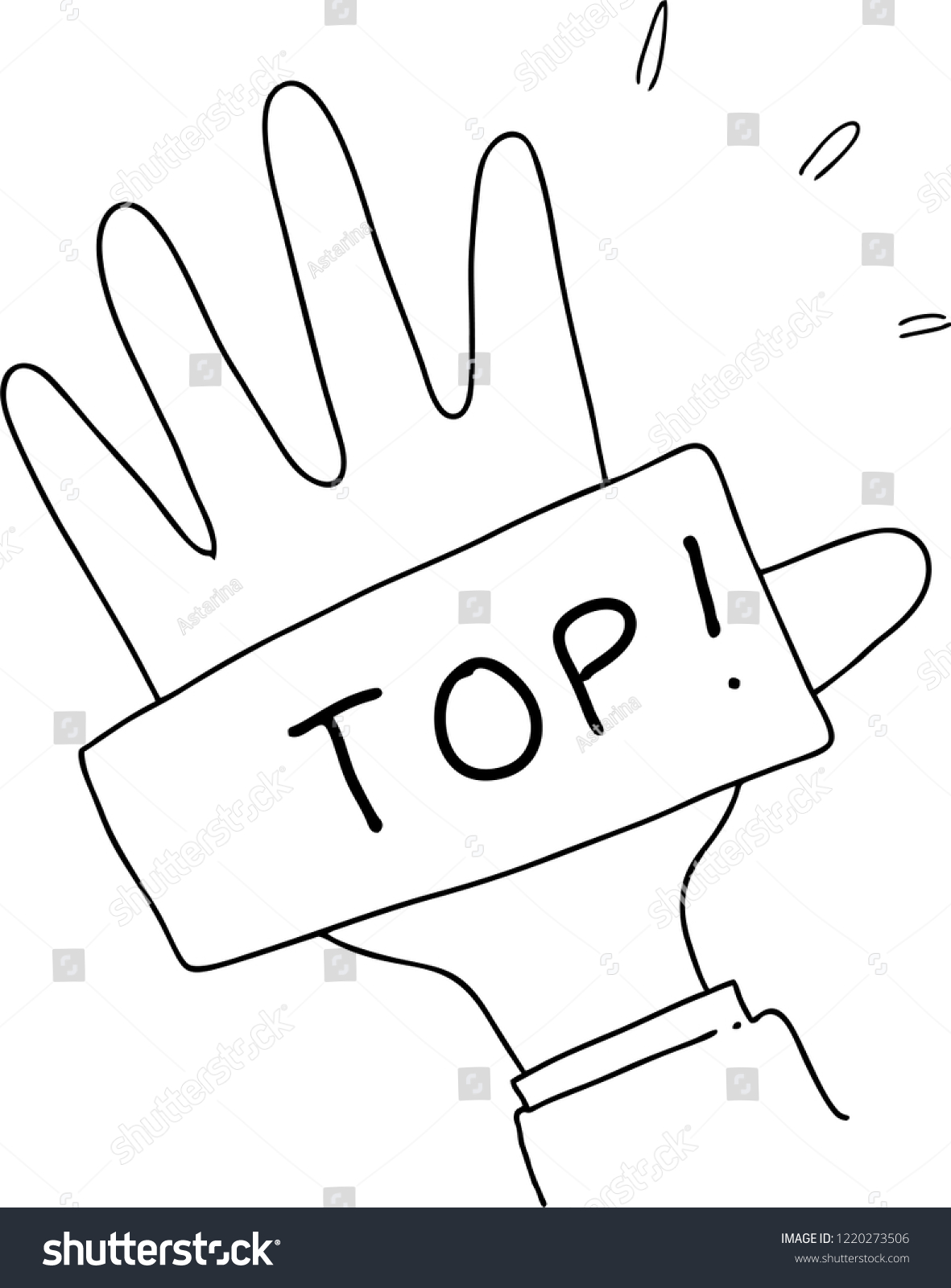 High Five Hand Drawn Stock Vector (Royalty Free) 1220273506 | Shutterstock