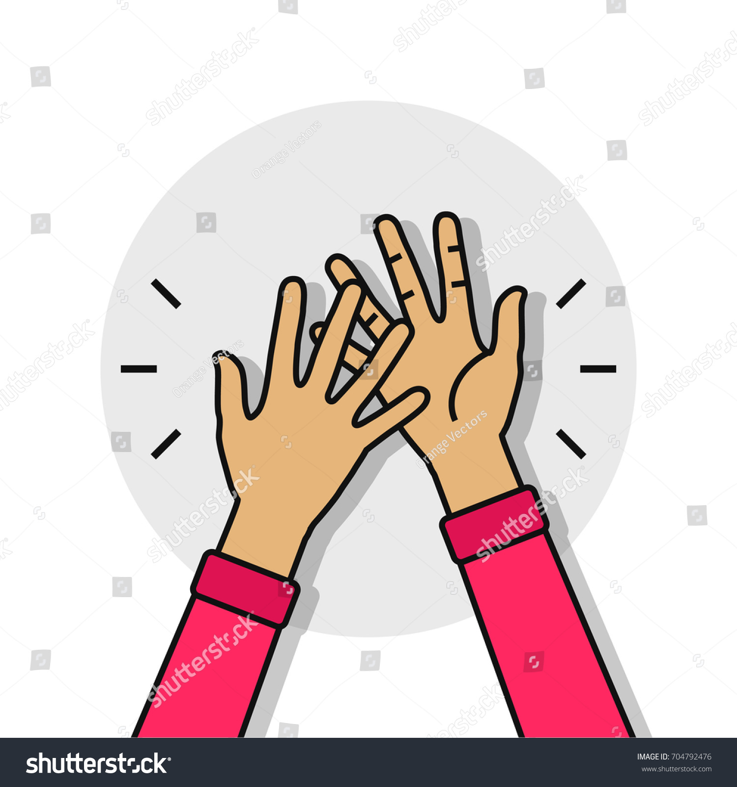 High Five Illustration Two Hands Clapping Stock Vector (Royalty Free ...