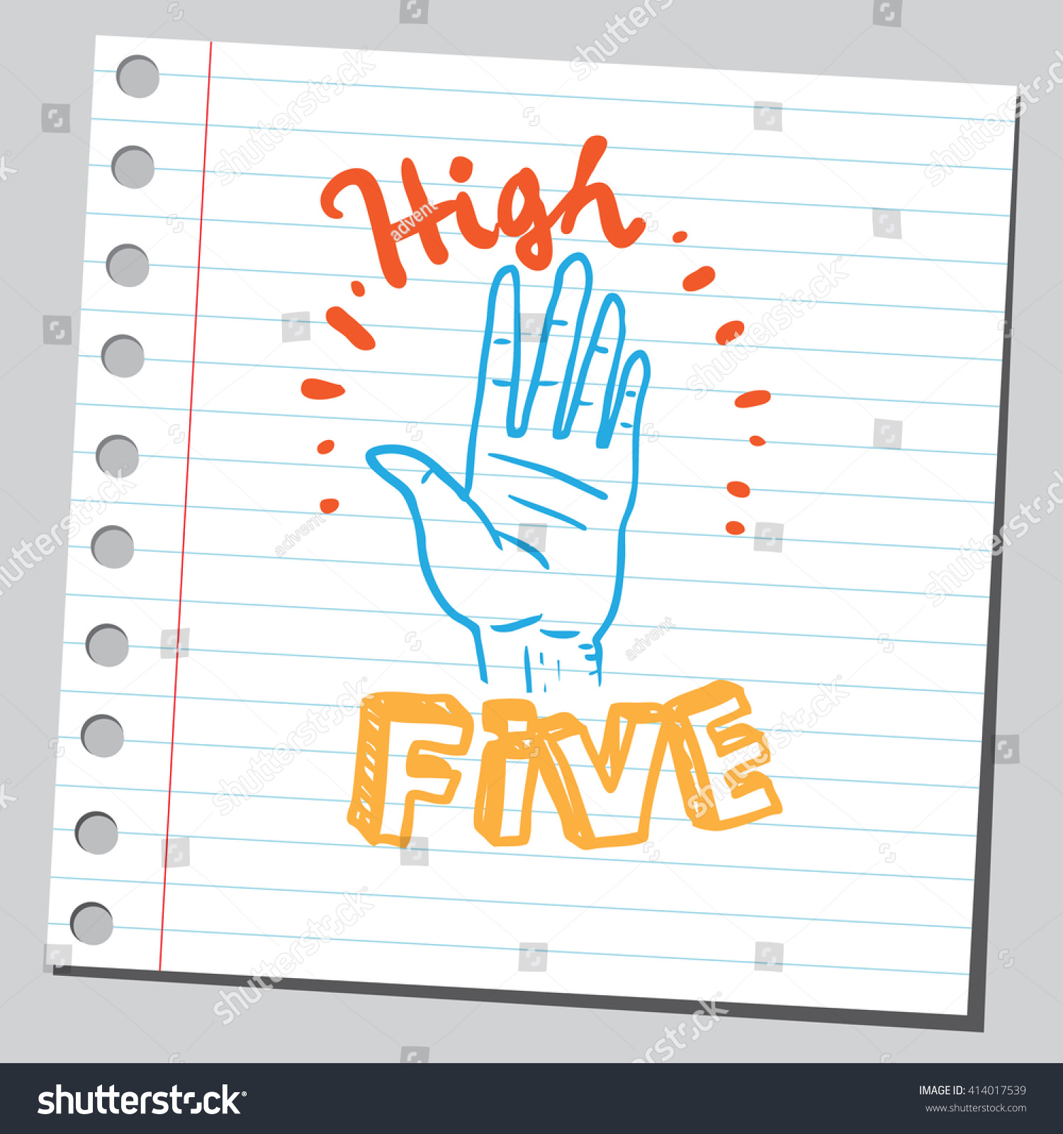 High Five Symbol Stock Vector (Royalty Free) 414017539