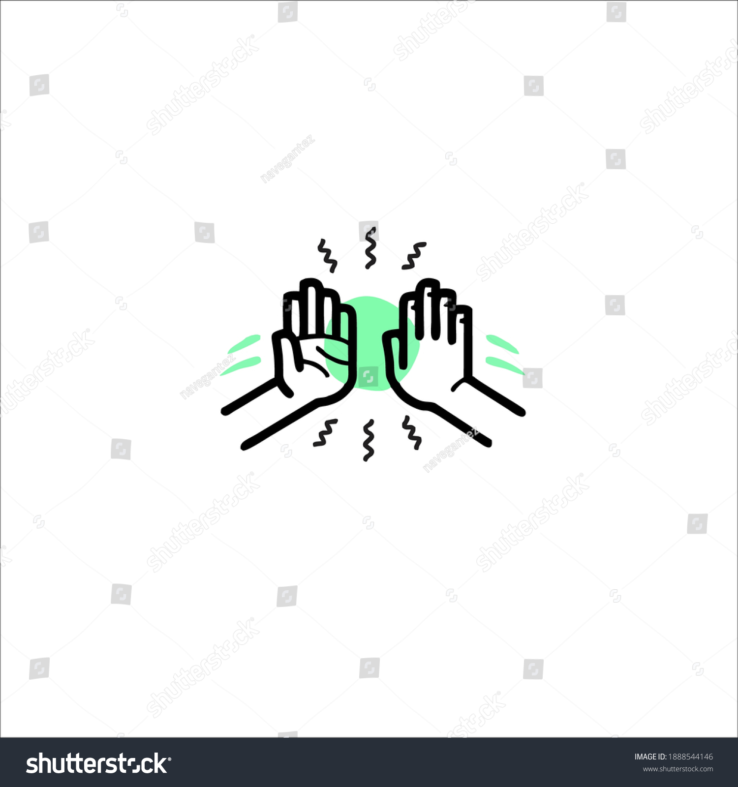 High Five Symbol Logo Vector Illustration Stock Vector (Royalty Free ...