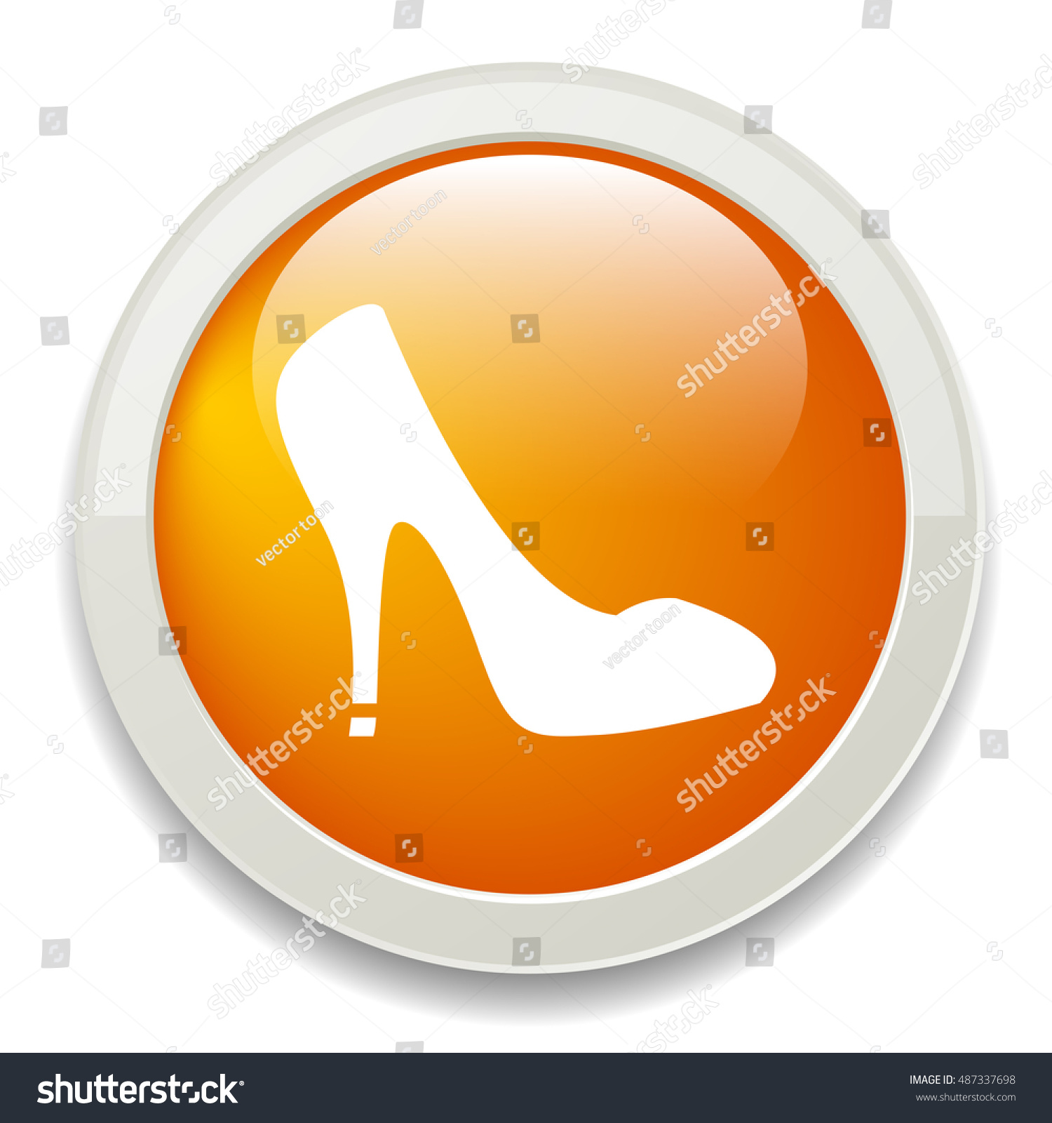High Heel Shoes Icon Stock Vector (Royalty Free) 487337698 | Shutterstock
