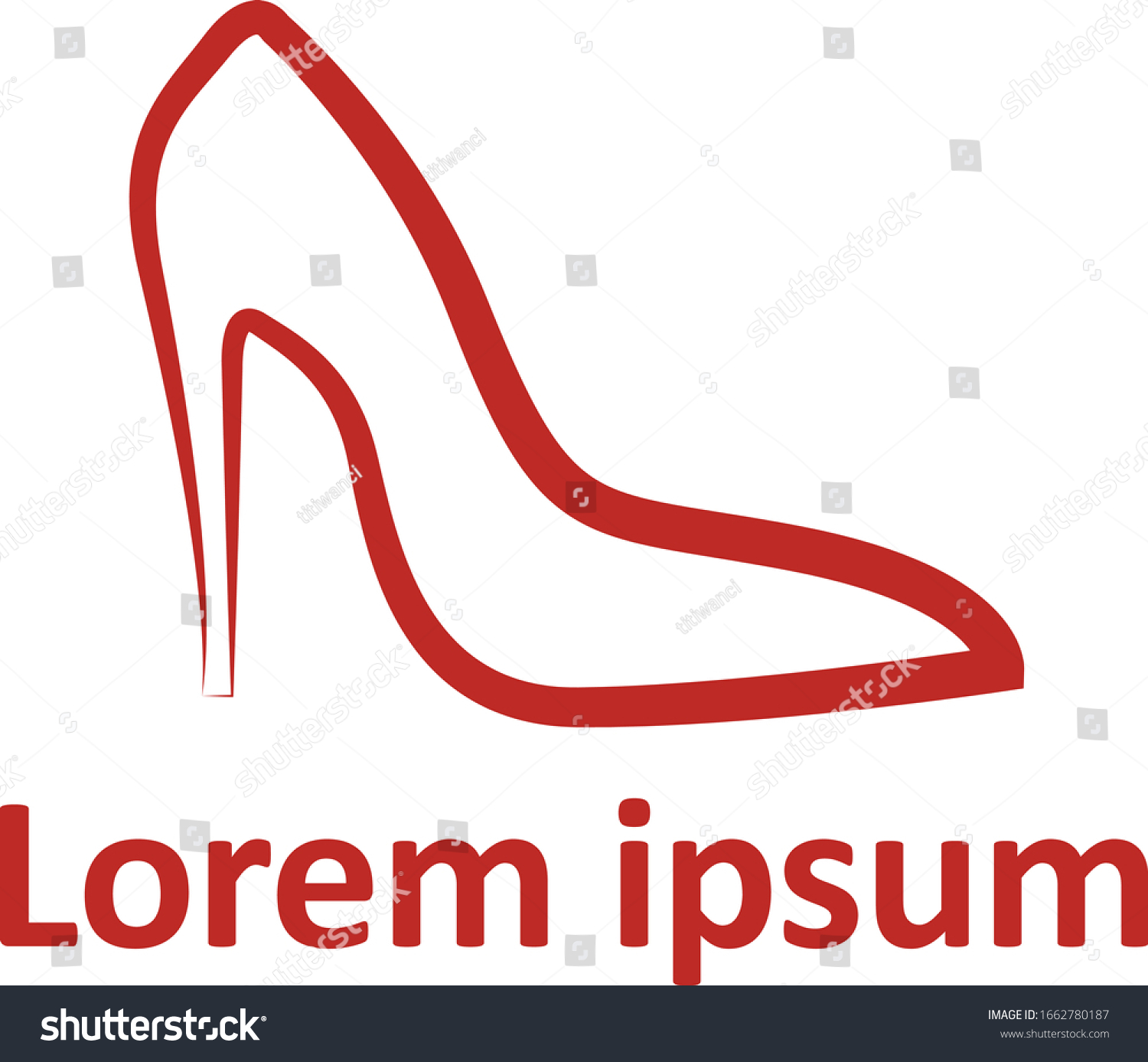 Vektor Stok High Heels Logo Vector Design (Tanpa Royalti) 1662780187 ...
