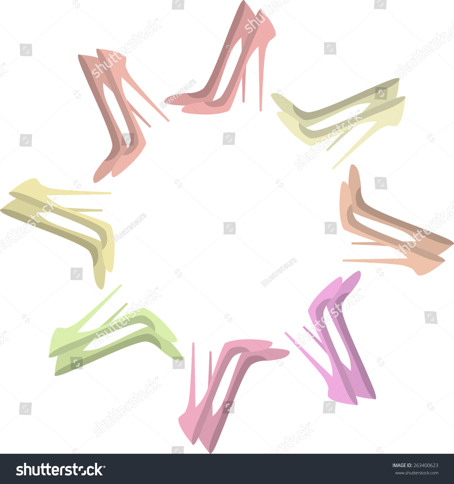 High Heels Shoes Vector Stock Vector (Royalty Free) 263400623 ...