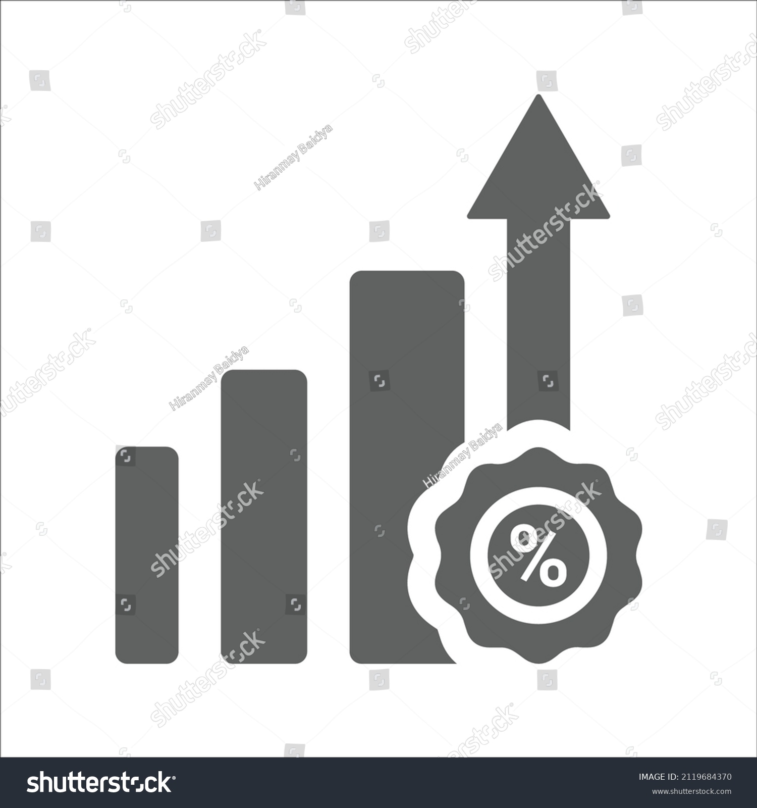 High Interest Rate Icon Gray Vector Stock Vector (Royalty Free ...