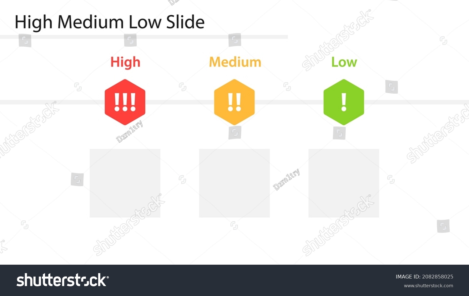 High Medium Low Slide Template Clipart Stock Vector (Royalty Free ...