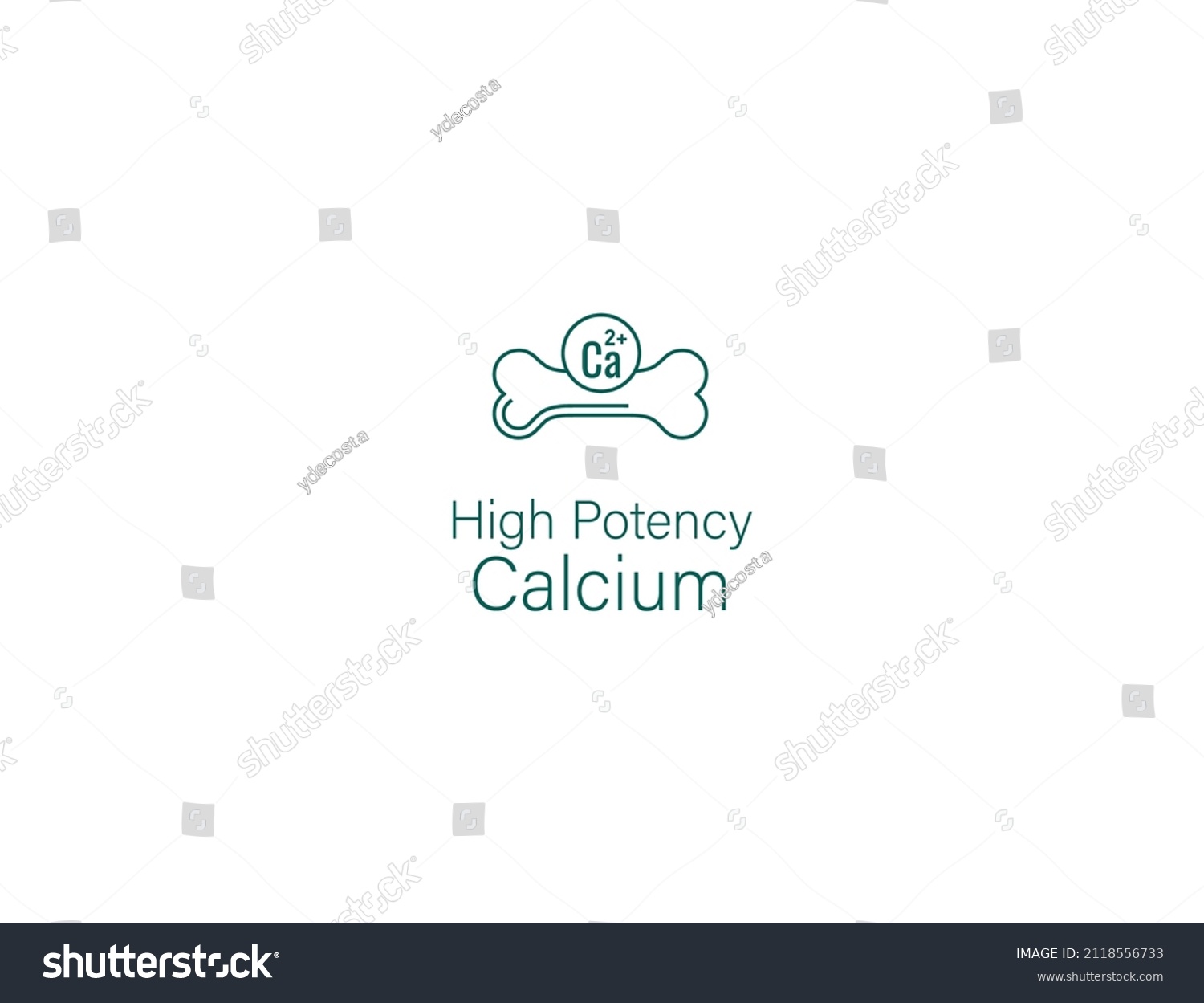 High Potency Calcium Icon Vector Illustration Stock Vector (Royalty ...