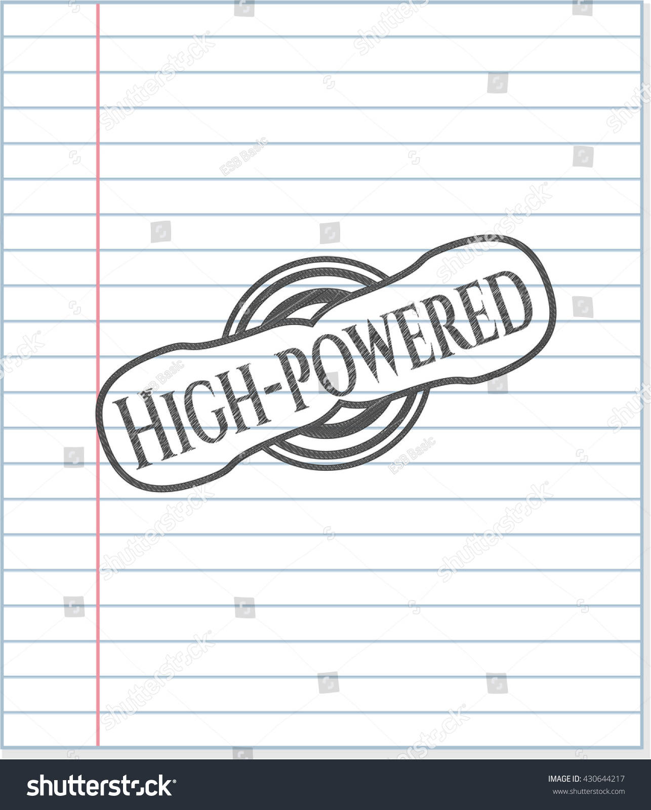 Highpowered Drawn Pencil Stock Vector (Royalty Free) 430644217