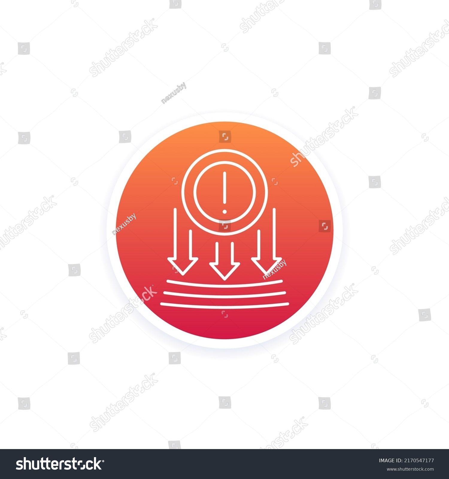 High Pressure Warning Line Icon Vector Stock Vector (Royalty Free ...