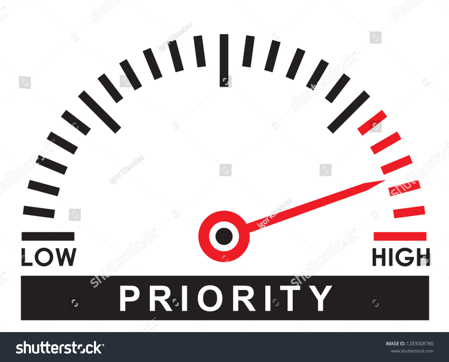High Priority Index Dial Scale Illustration Stock Vector (Royalty Free ...