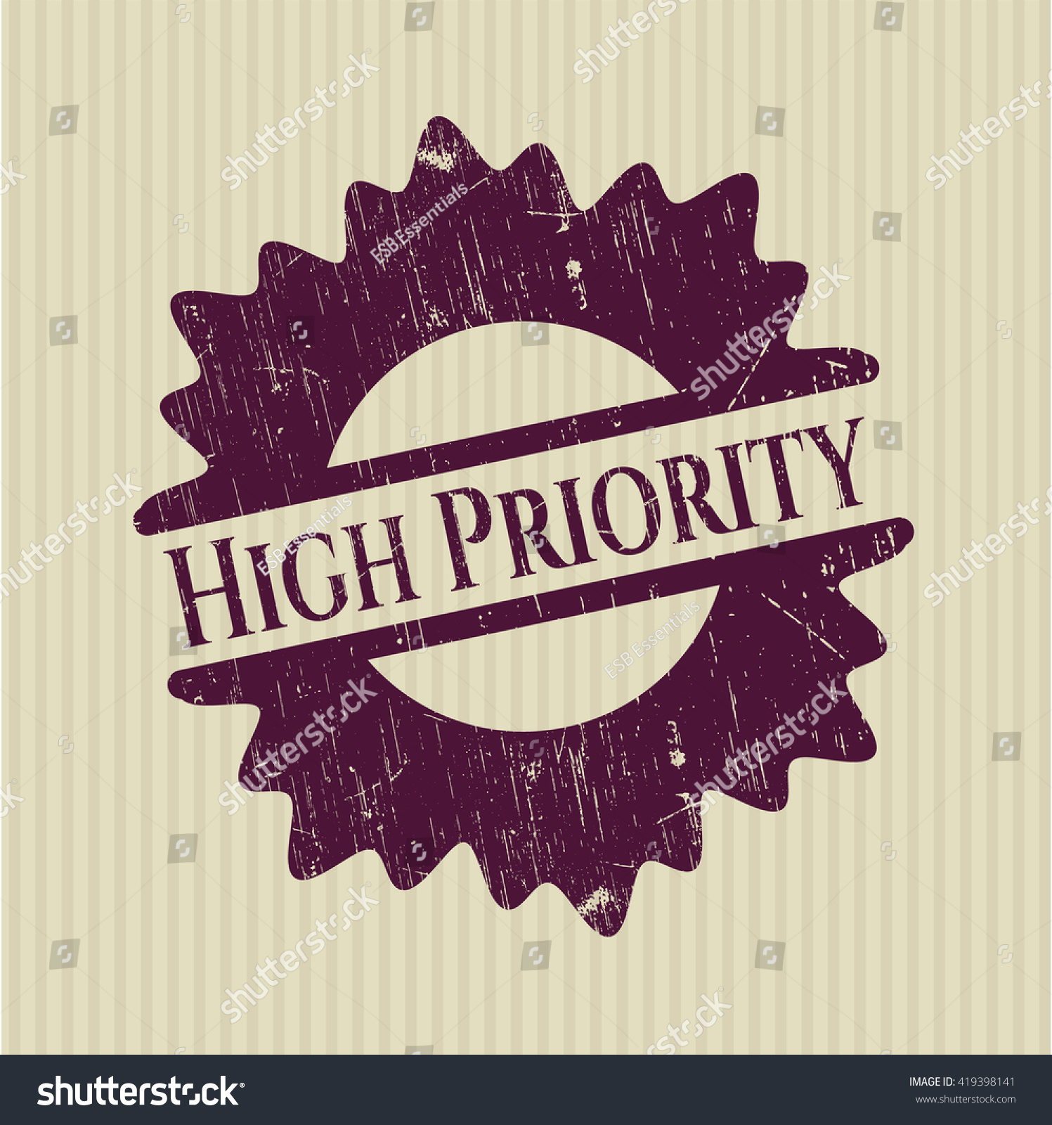 High Priority Rubber Stamp Grunge Texture Stock Vector (Royalty Free ...