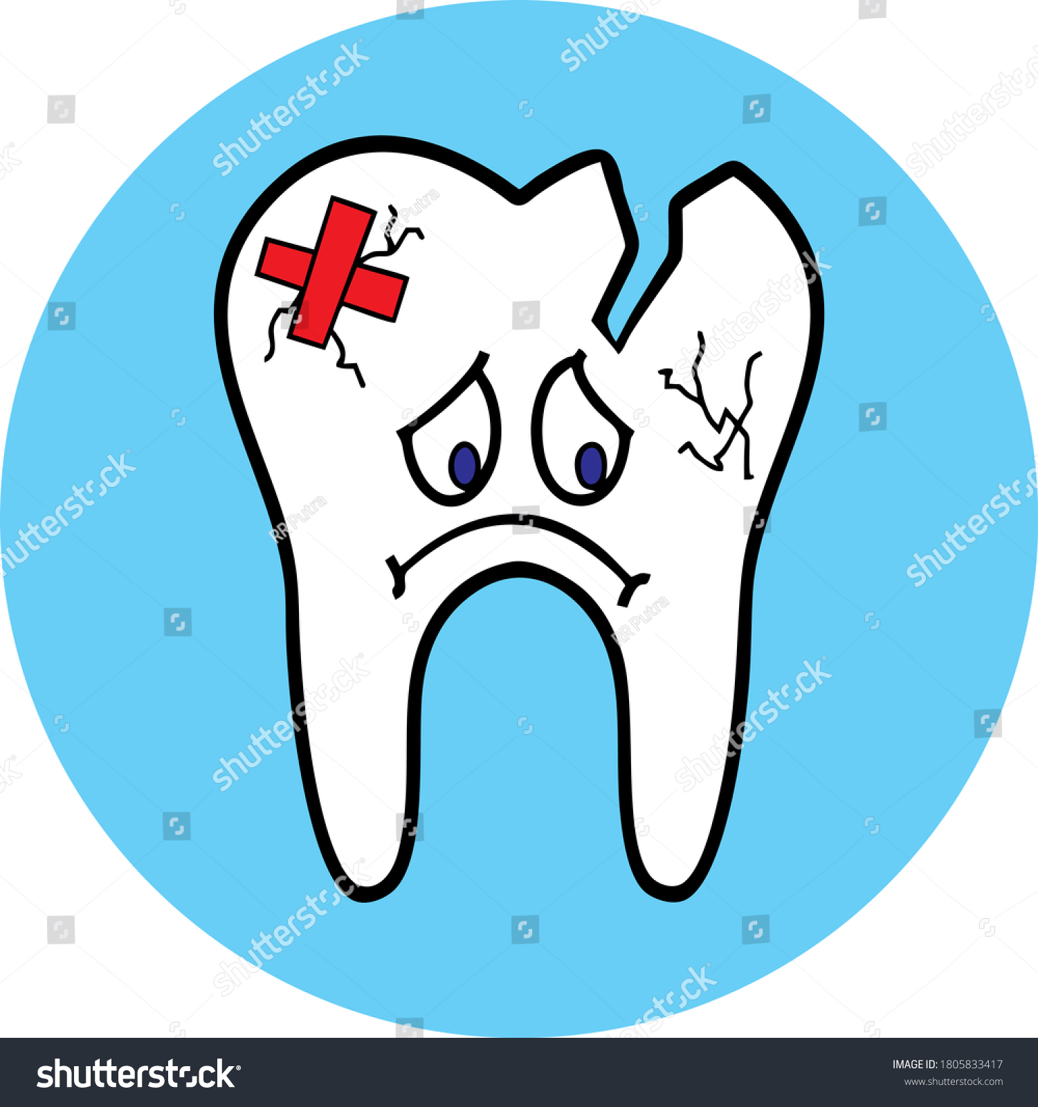 High Quality Animated Crushed Tooth Vector Stock Vector (Royalty Free ...