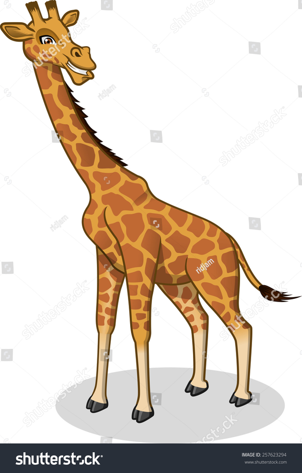 High Quality Giraffe Vector Cartoon Illustration Stock Vector (Royalty ...