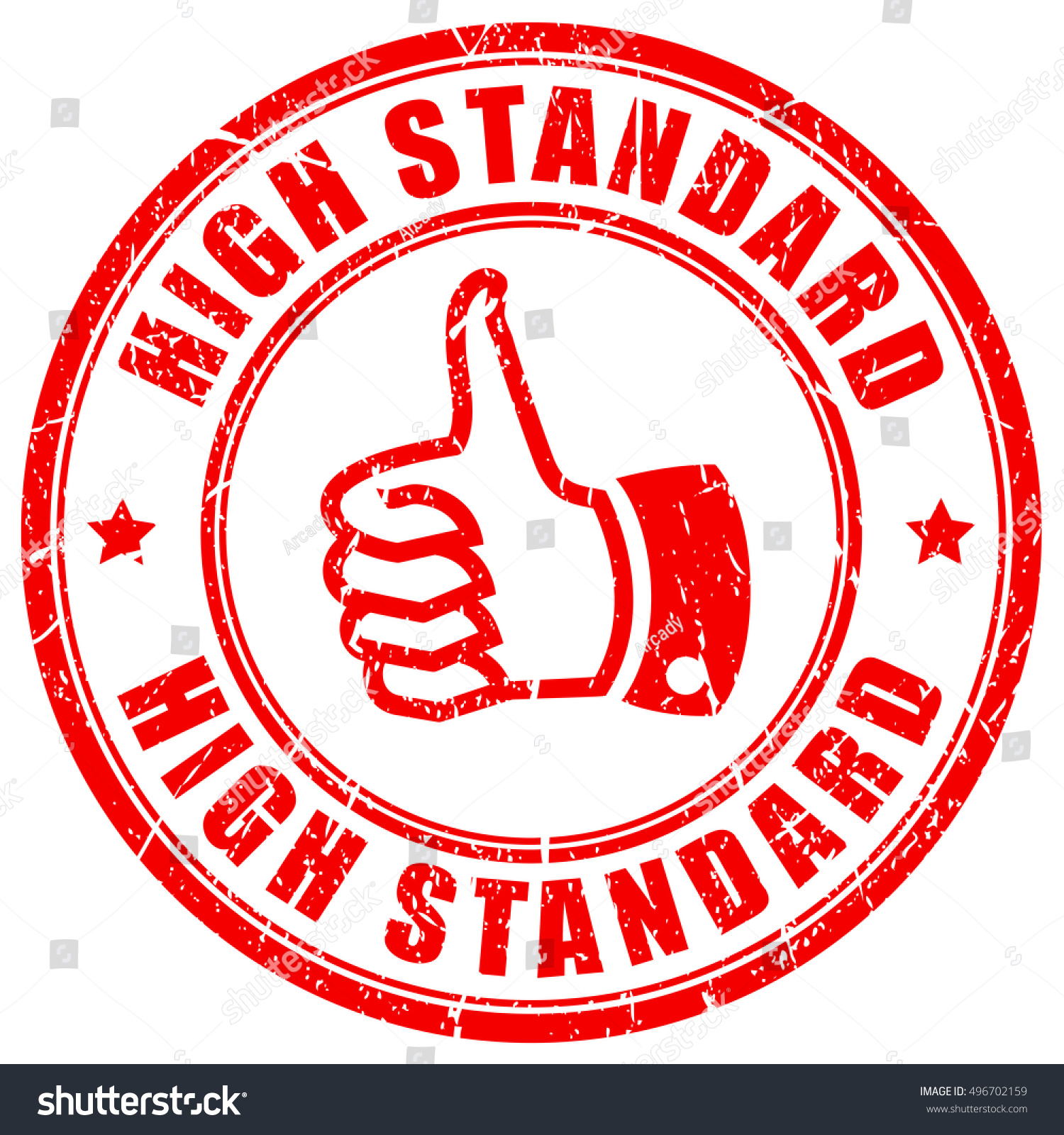 High Standard Rubber Stamp Vector Illustration Stock Vector (Royalty ...