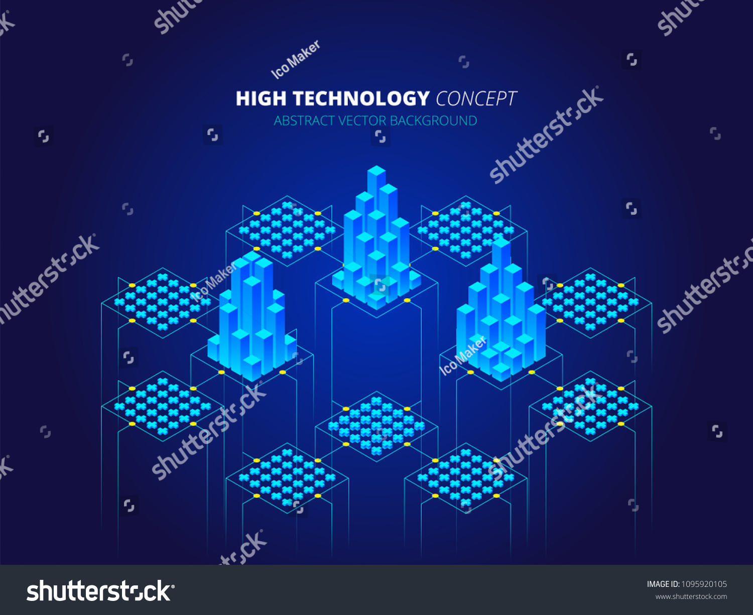 High Technology Background Vector Isometric Illustration Stock Vector ...