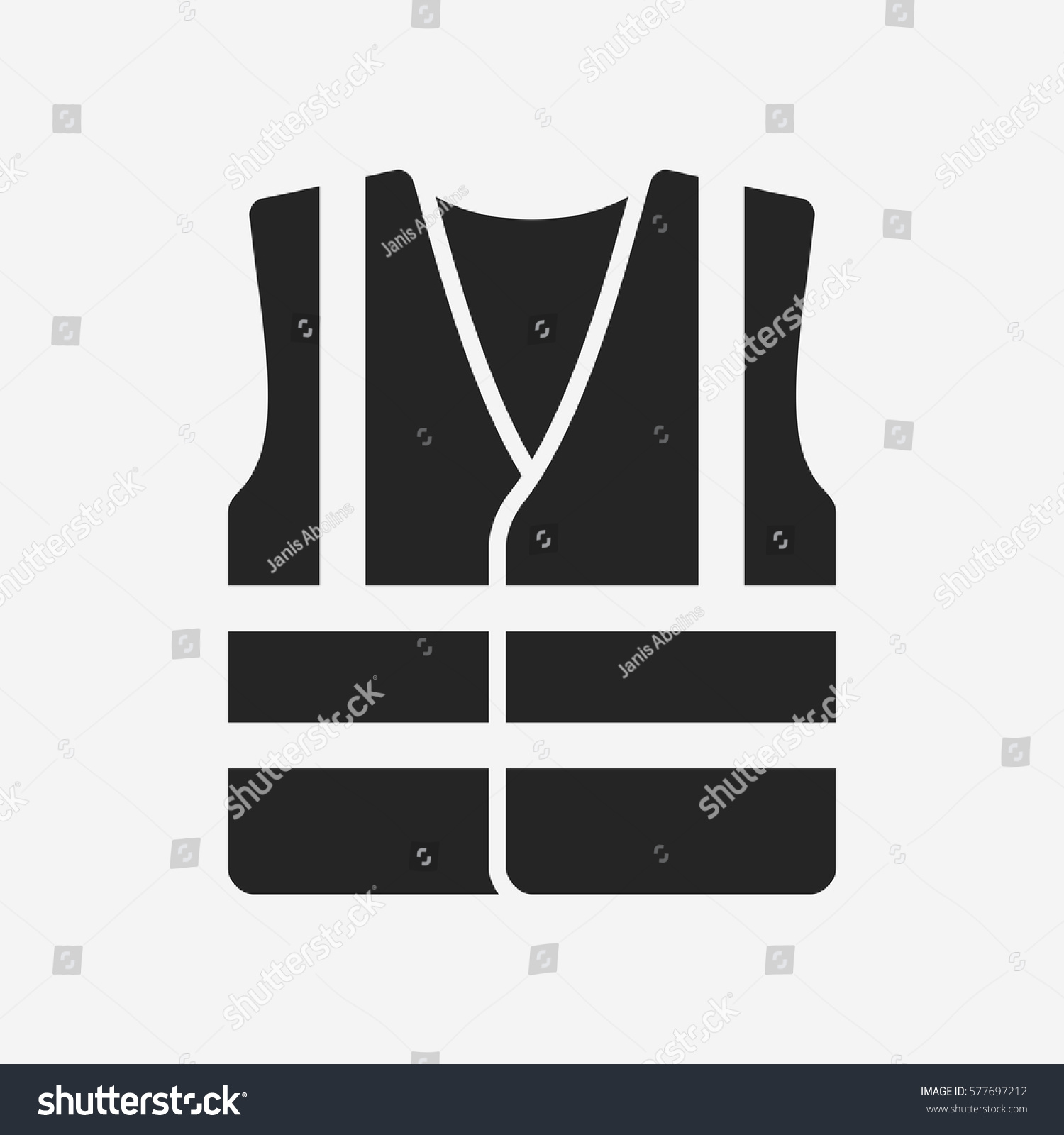 High Visibility Vest Icon Stock Vector Royalty Free 577697212