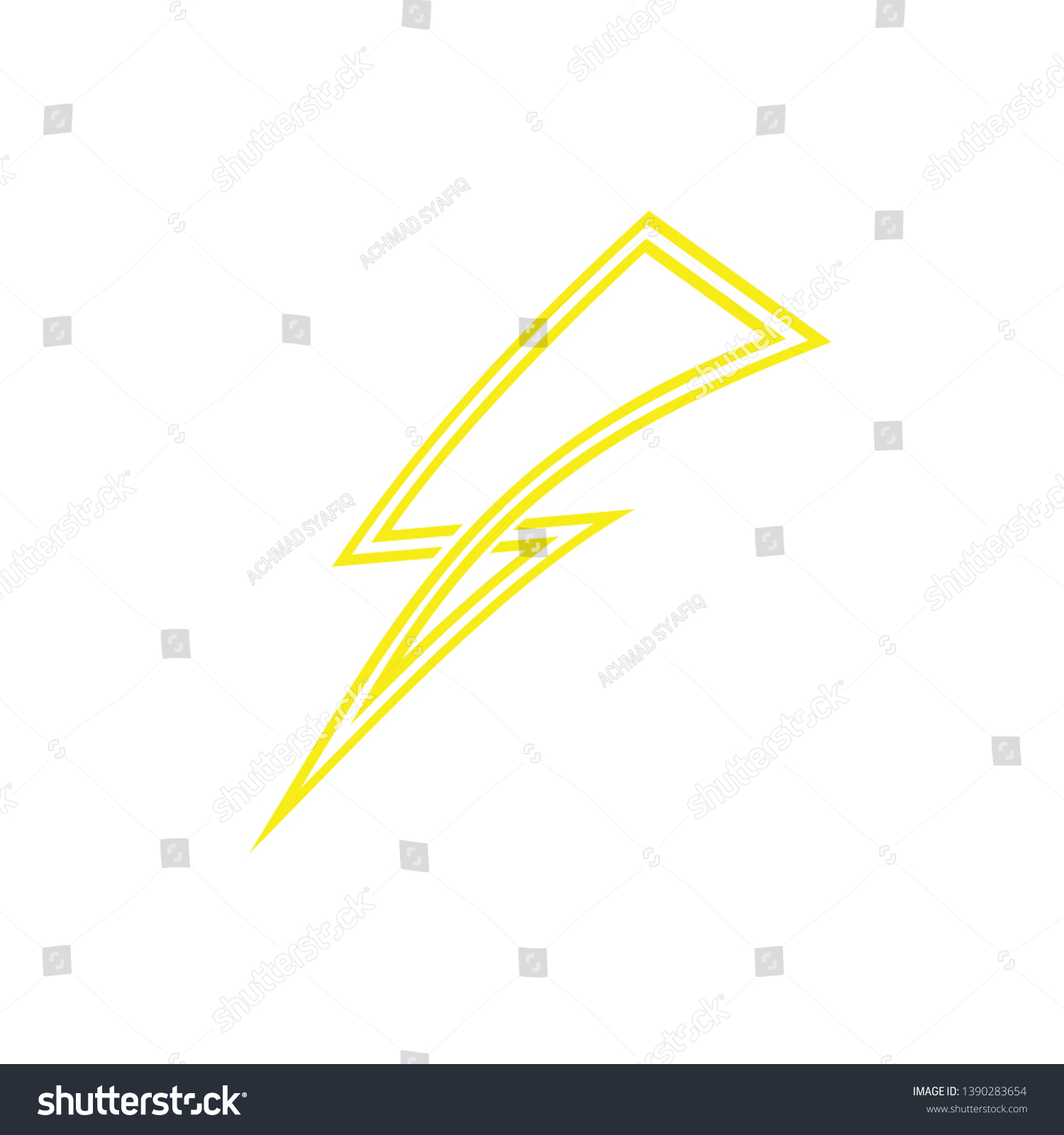 High Voltage Electric Sun Light Stock Vector (Royalty Free) 1390283654