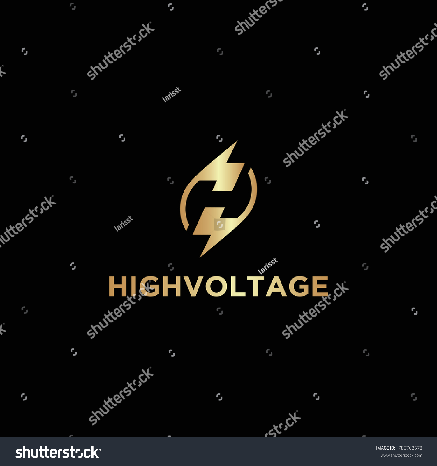 High Voltage Logo Icon Vector Design Stock Vector (Royalty Free ...
