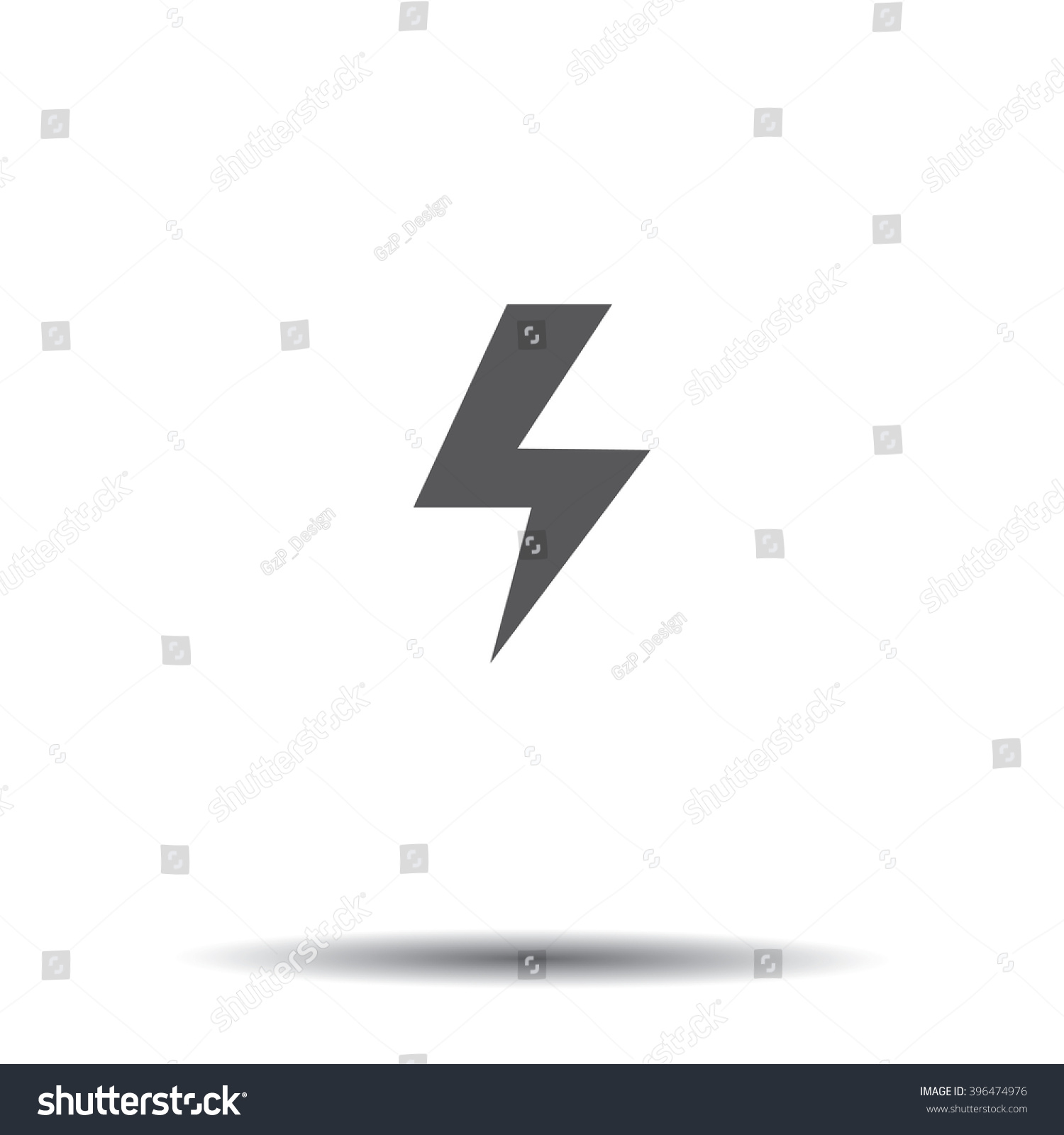 High Voltage Sign Icon Volt: vector de stock (libre de regalías ...
