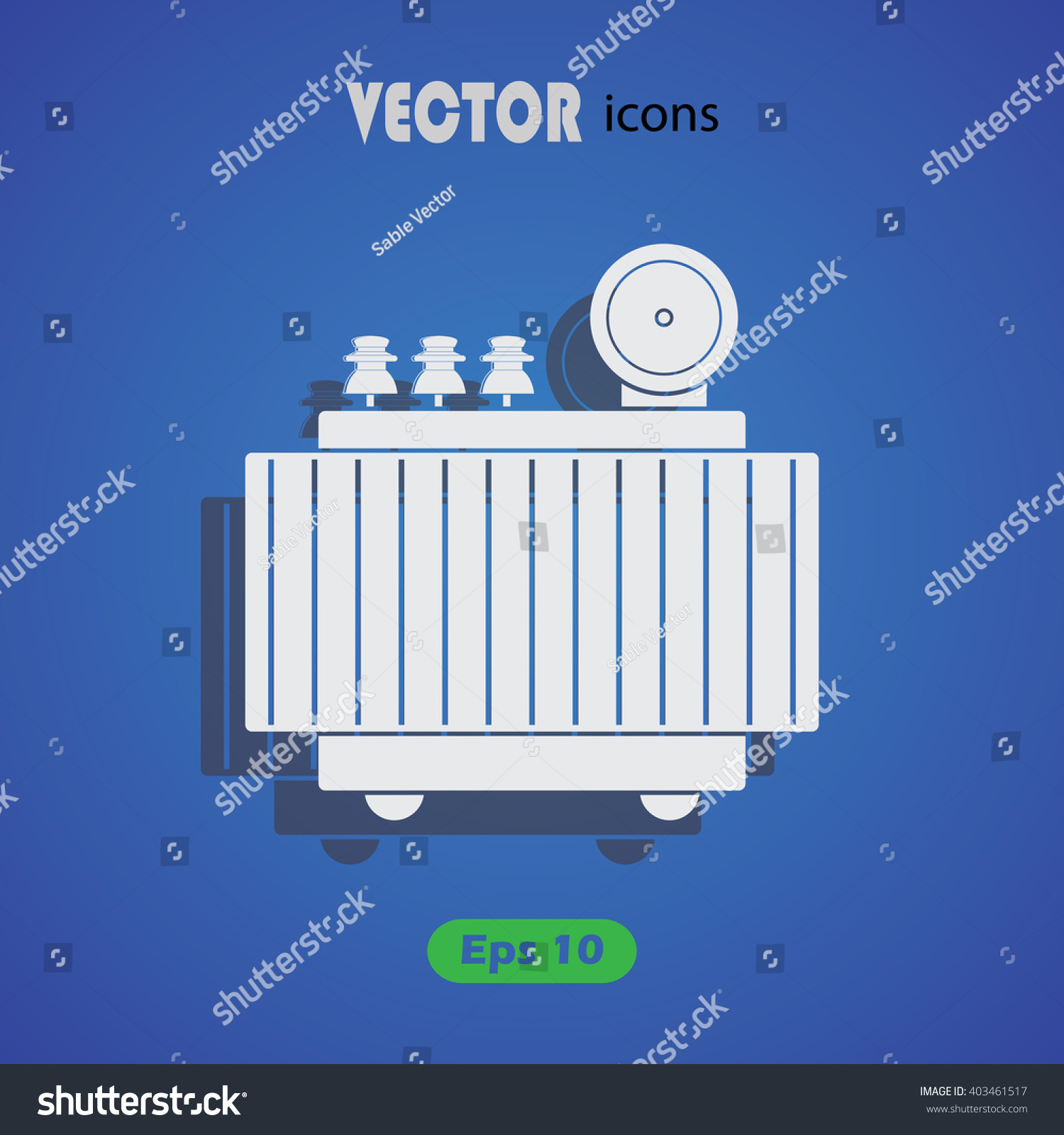 High Voltage Transformer Vector Icon: เวกเตอร์สต็อก (ปลอดค่าลิขสิทธิ์ ...