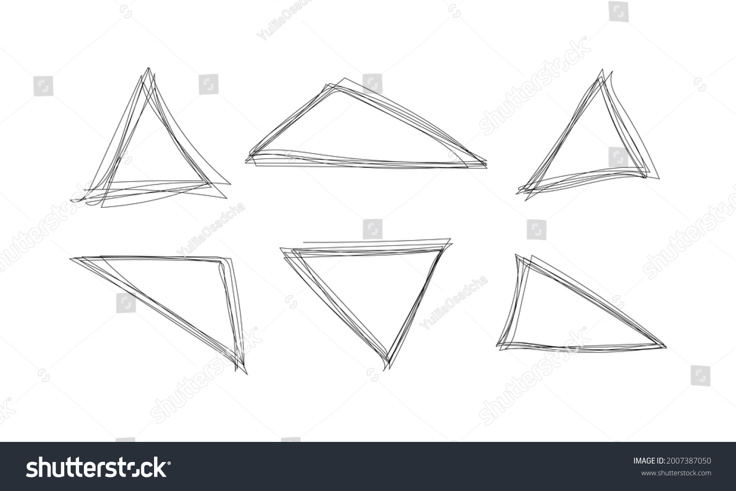 Highlight Triangle Scribble Frame Ink Pen Stock Vector (Royalty Free ...
