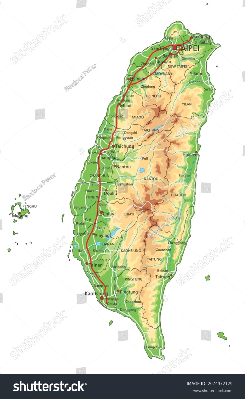Highly Detailed Taiwan Physical Map Labeling Stock Vector (Royalty Free ... Highly Detailed Taiwan Physical Map Labeling Stock Vector (Royalty Free ...