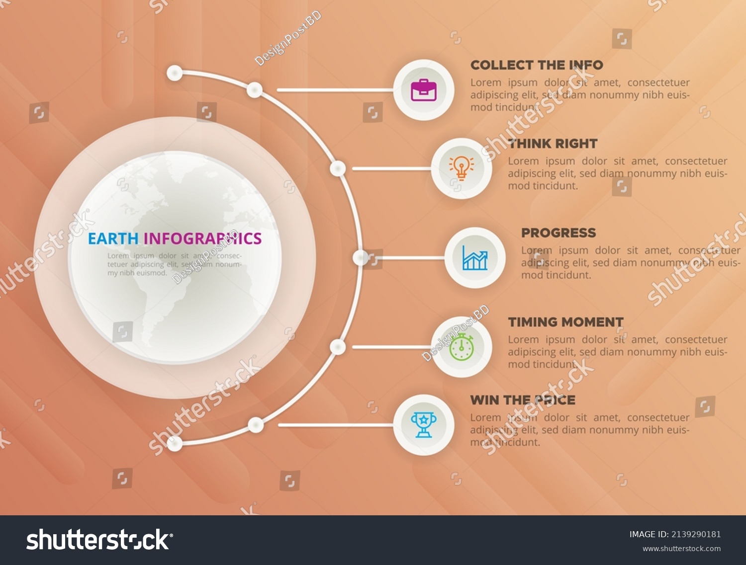 Highly Organized Vector Artwork Design Infographic Stock Vector ...