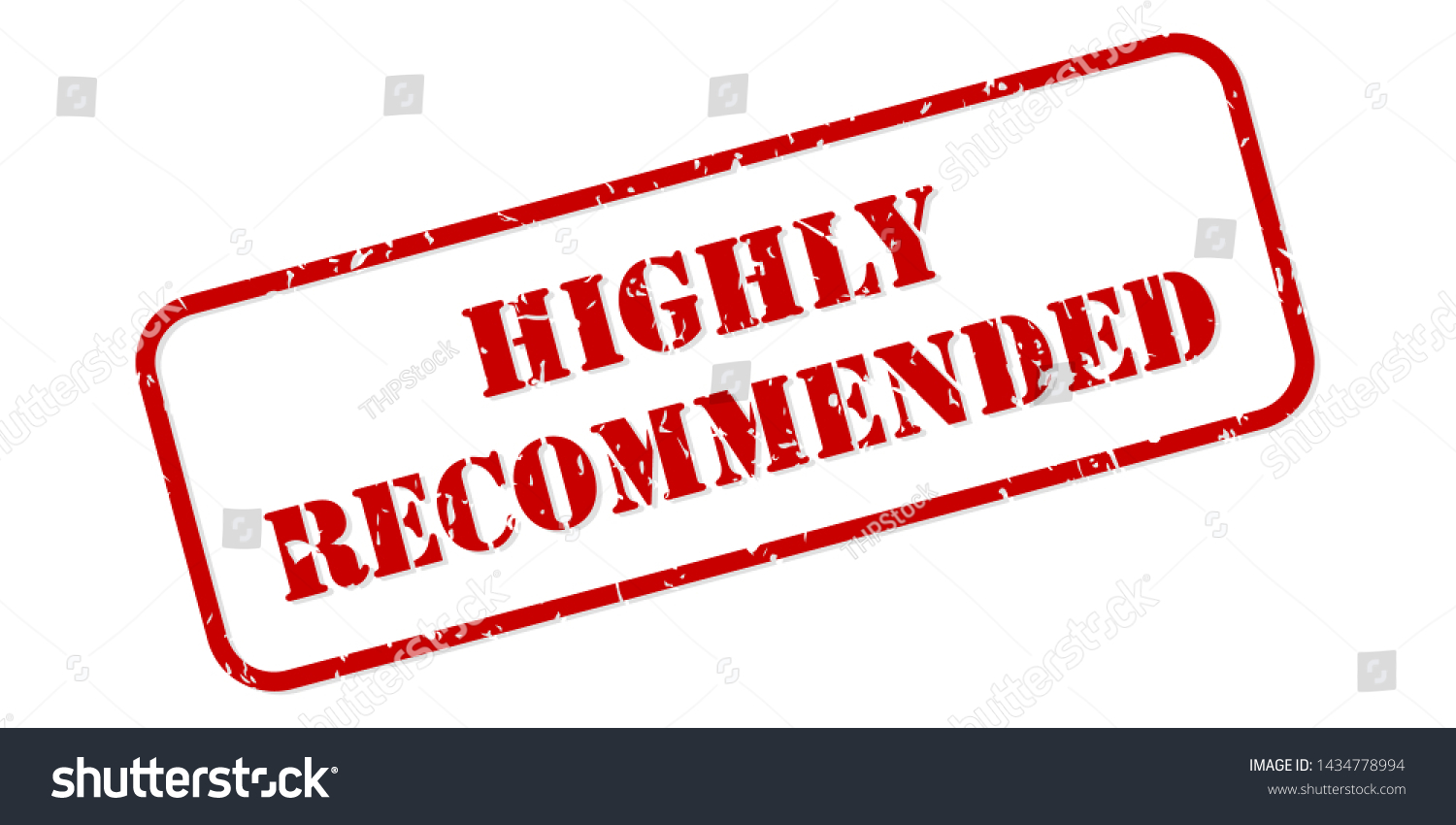 Highly Recommended Red Rubber Stamp Vector Stock Vector (Royalty Free ...