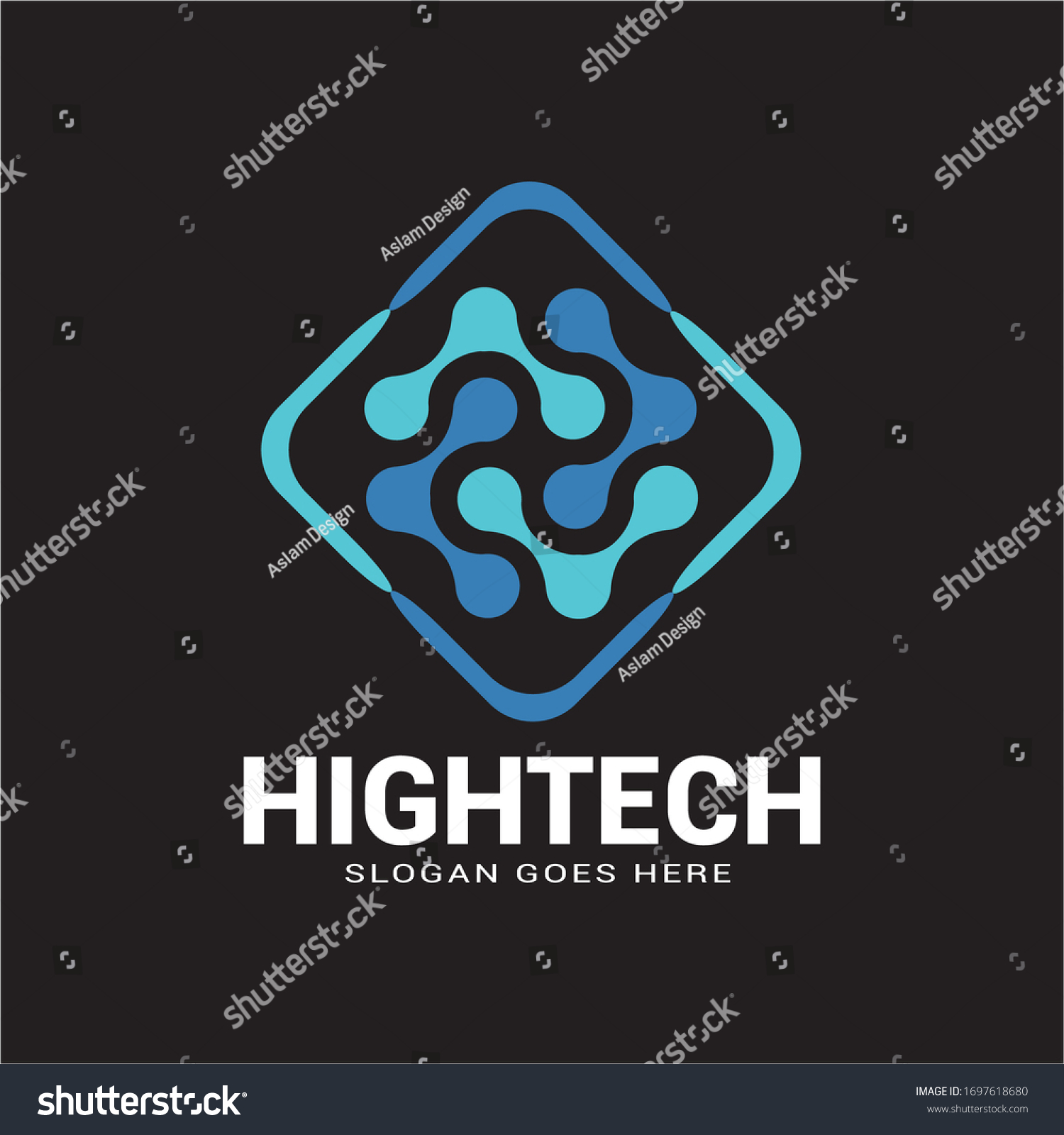 Hightech Logo Design Concept Vector Template Stock Vector (Royalty Free ...