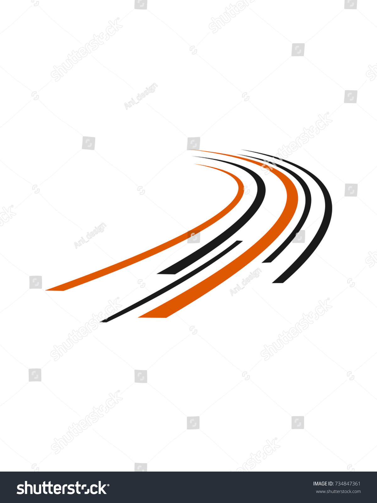 Highway Road Stock Vector (Royalty Free) 734847361 | Shutterstock