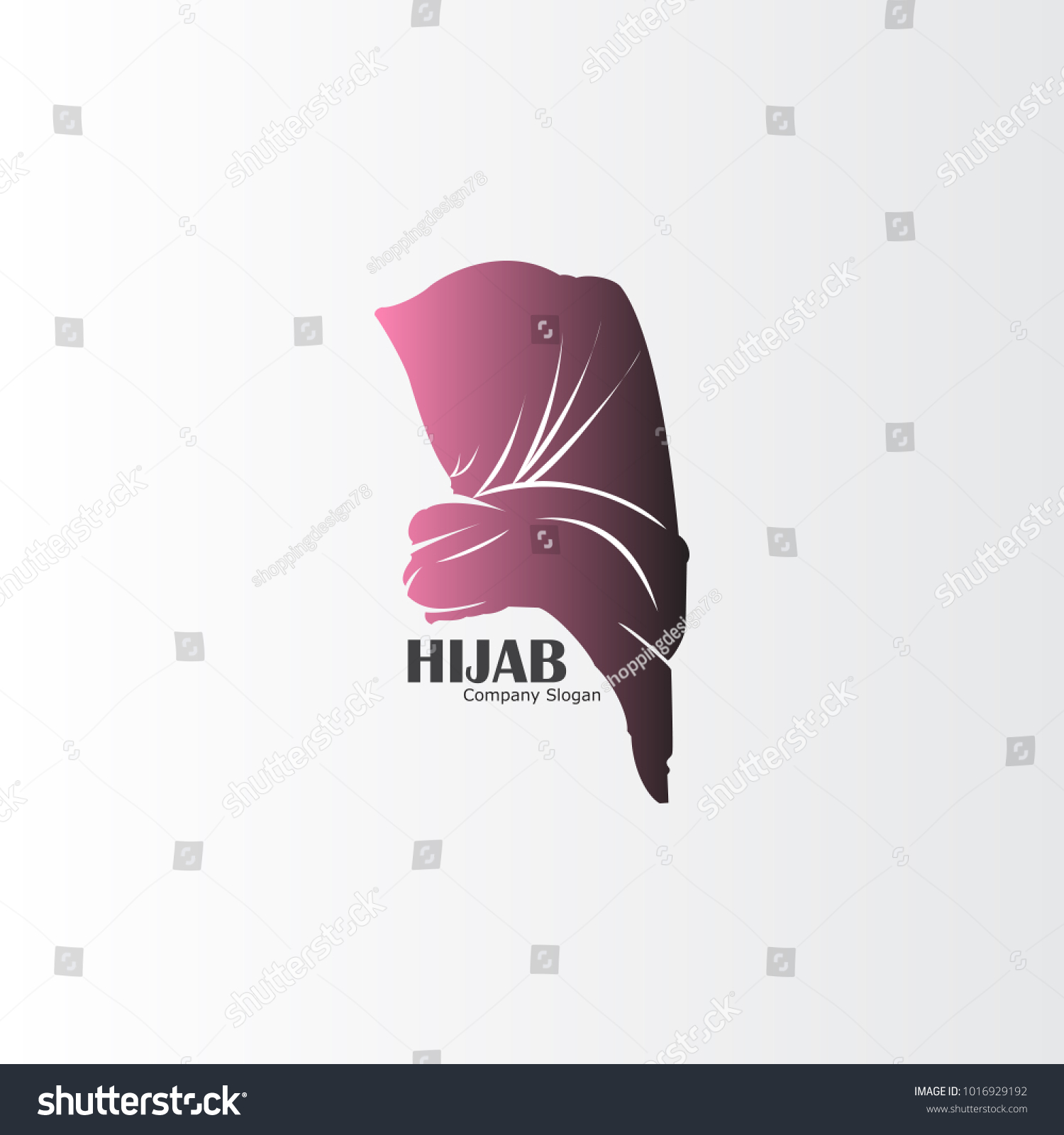 Hijab Logo Design Stock Vector (Royalty Free) 1016929192 | Shutterstock