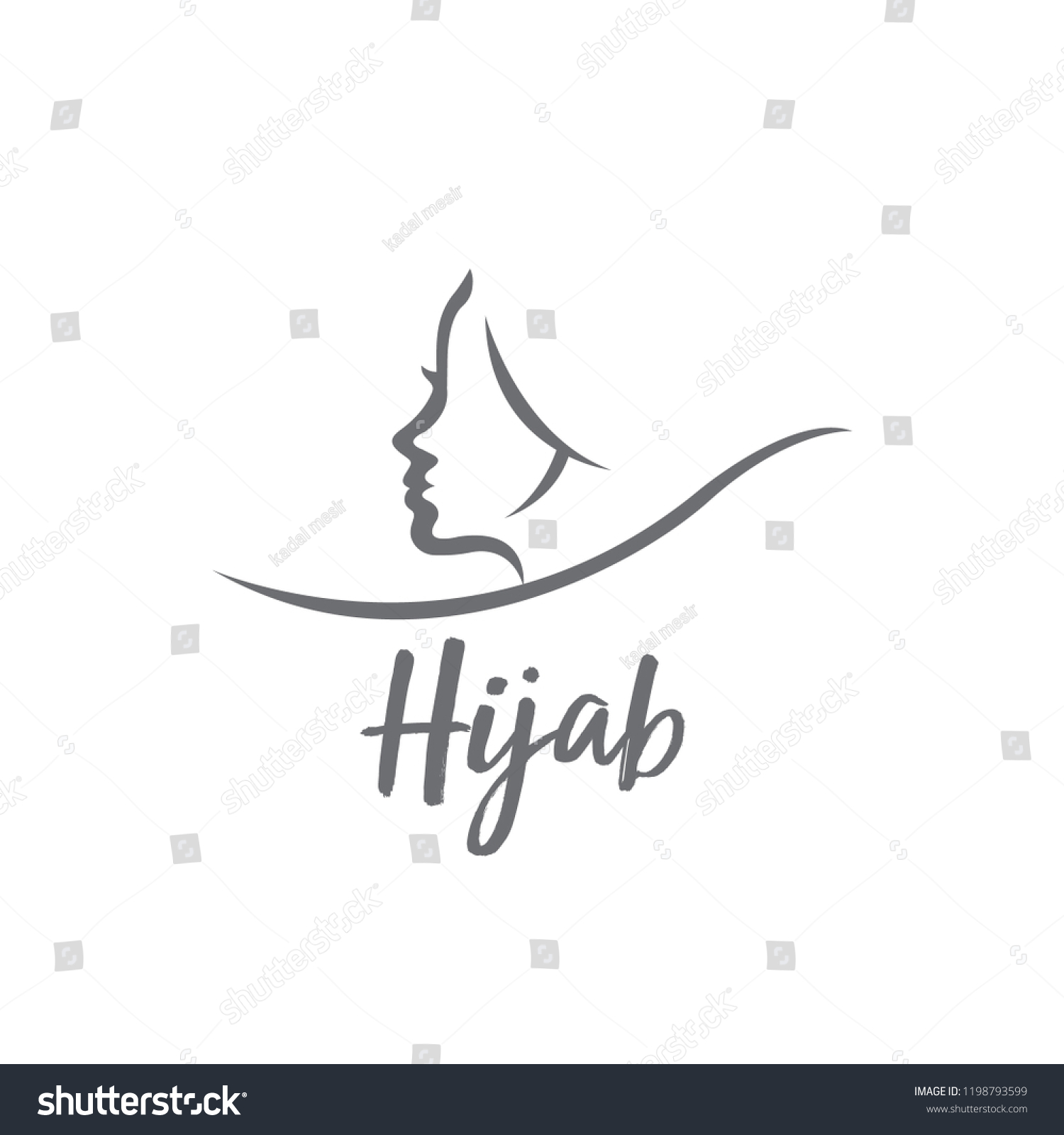 Vektor Stok Hijab Logo Pink Vector (Tanpa Royalti) 1198793599 ...