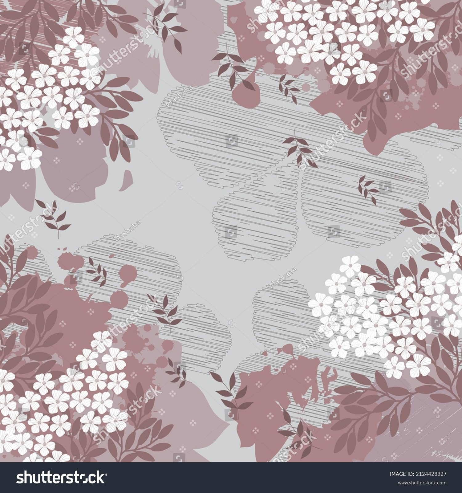 Hijab Pattern White Flower Design Stock Vector (Royalty Free ...