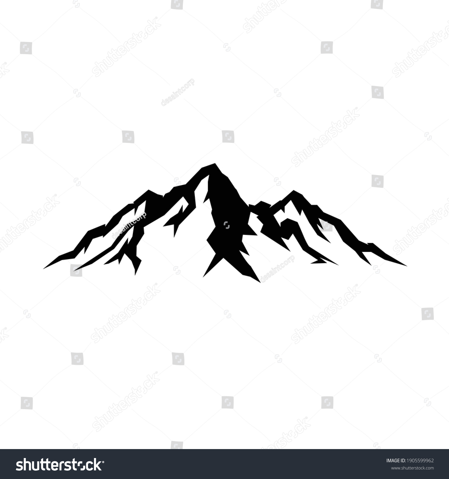 Hill Mountain Vector Image Illustration Isolated Stock Vector (Royalty ...