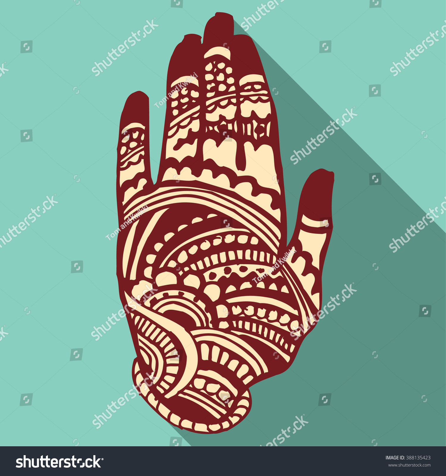Hindu Hand Stock Vector (Royalty Free) 388135423