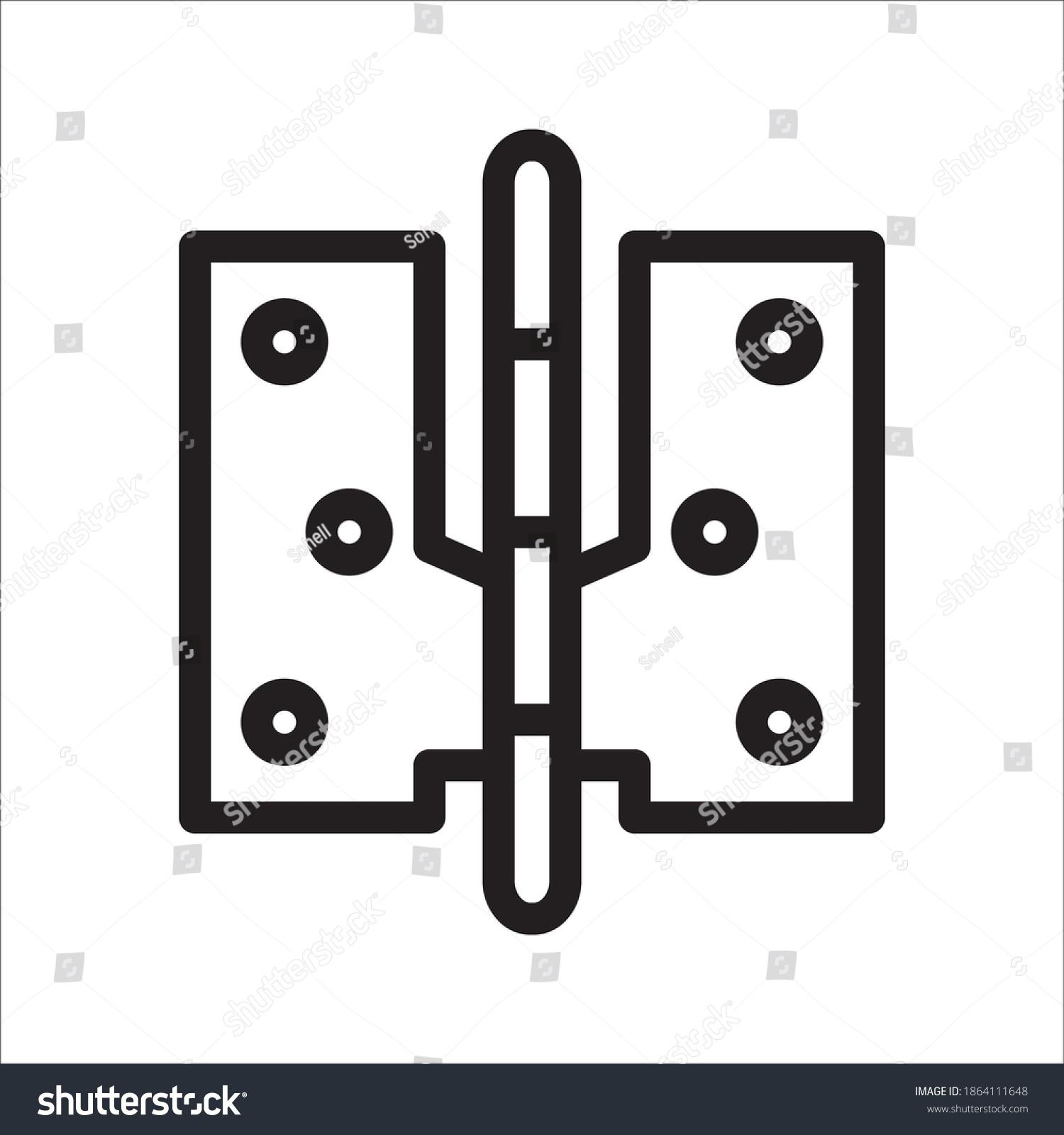 Hinge Icon Vector Logo Template Illustration Stock Vector (Royalty Free ...