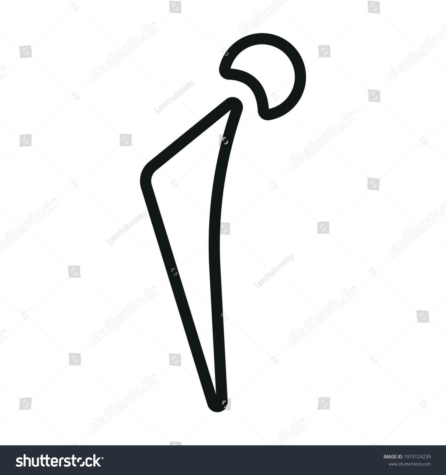 Hip Prosthesis Symbol Operation Vector Illustration Stock Vector ...
