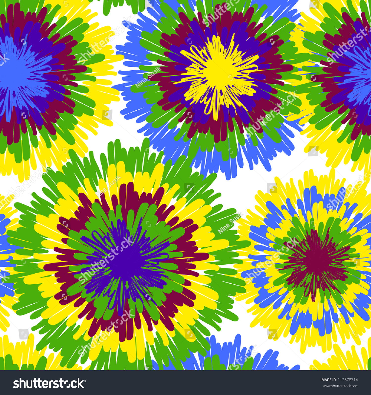 Hippie Pattern Bright Drops Stock Vector 112578314 - Shutterstock