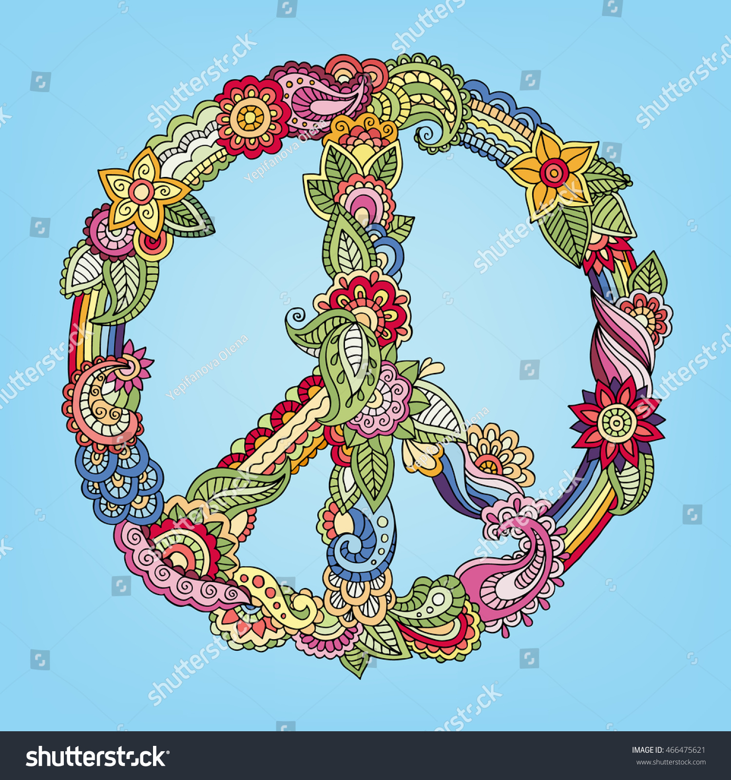 Hippie Sign Stock Vector (Royalty Free) 466475621 | Shutterstock